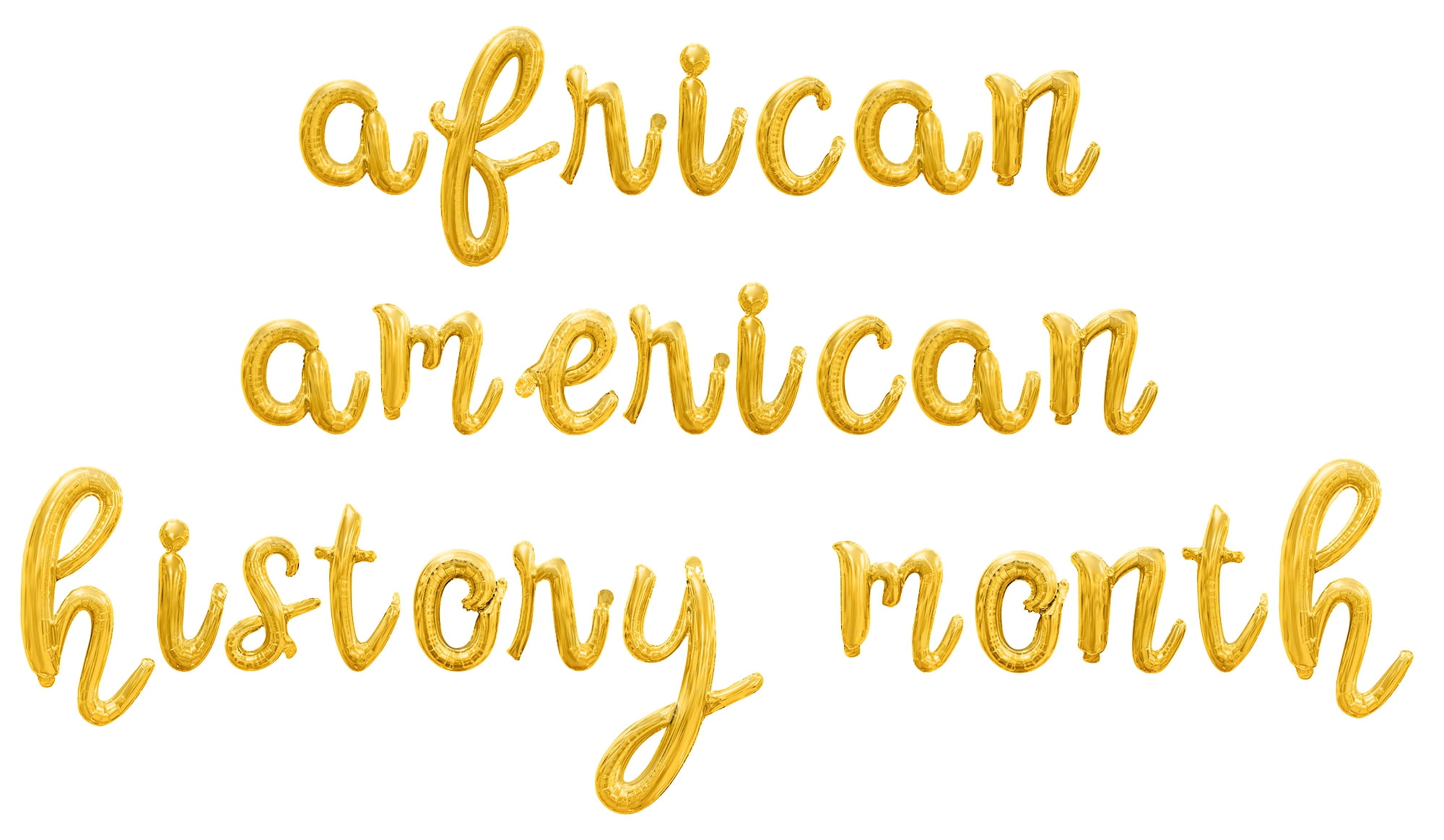 Cursive Script Letter Balloons - AFRICAN AMERICAN HISTORY MONTH 16 ...