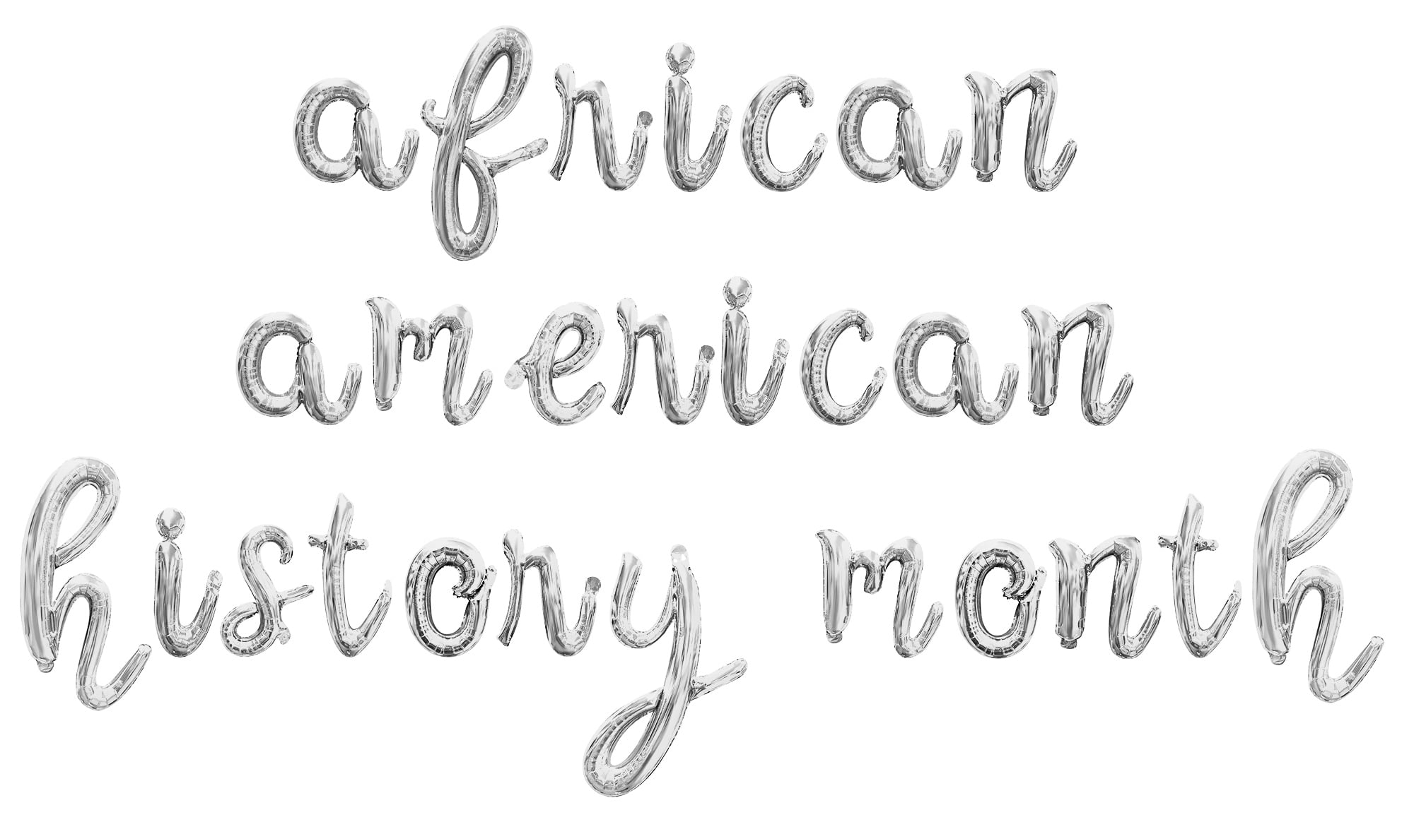 Cursive Script Letter Balloons - AFRICAN AMERICAN HISTORY MONTH 16 ...