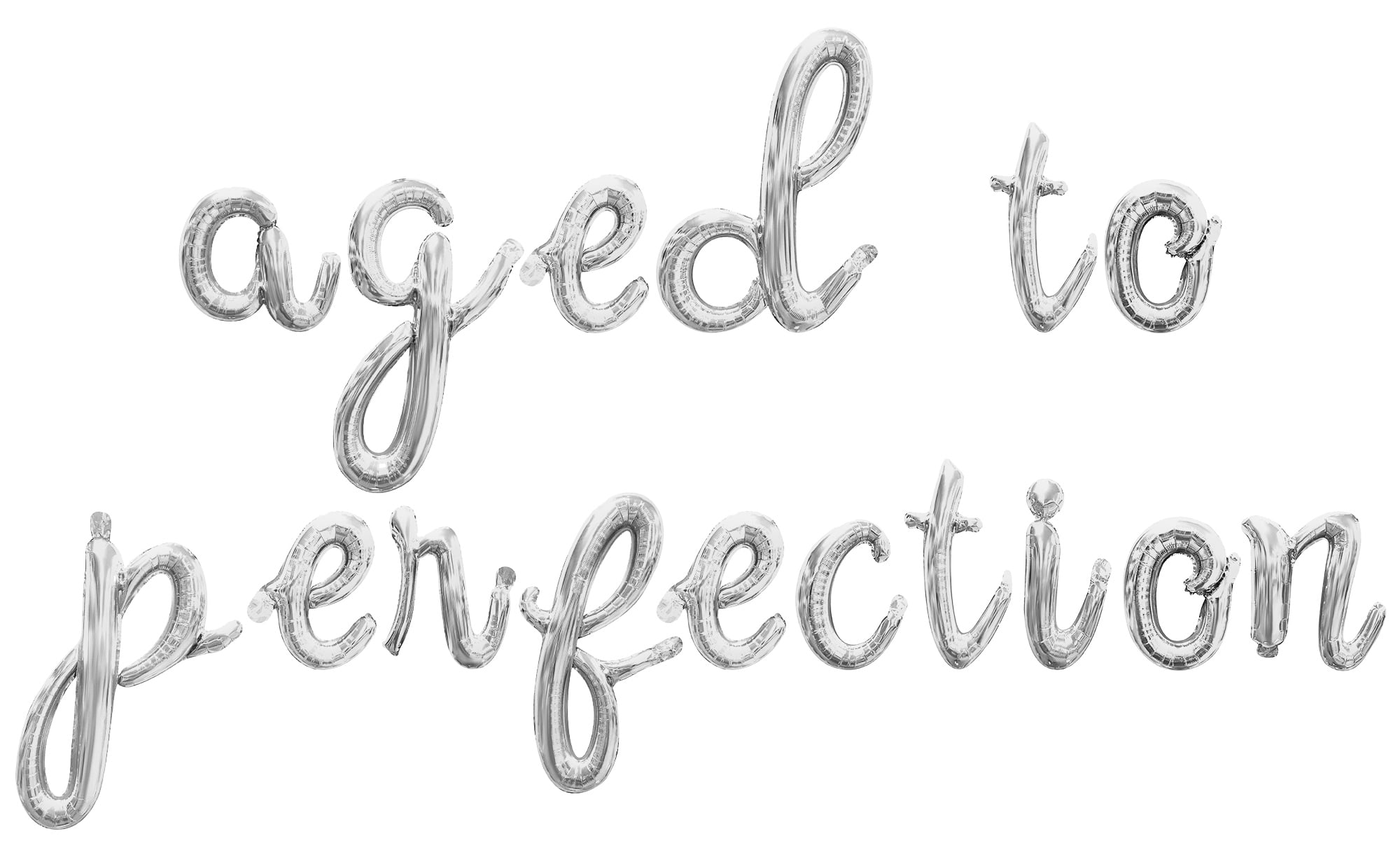 Cursive Script Letter Balloons - AGED TO PERFECTION 16" Inch Alphabet ...