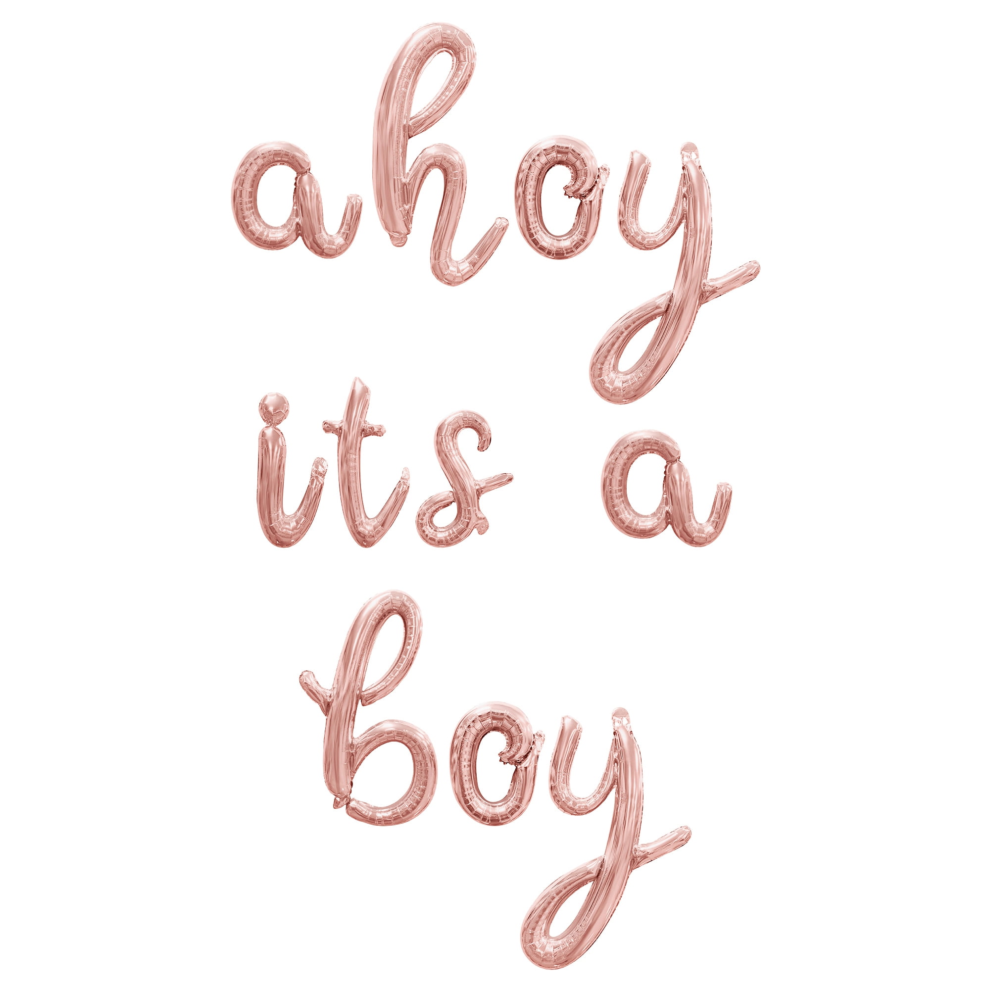 Cursive Script Letter Balloons - AHOY ITS A BOY 16" Inch Alphabet ...