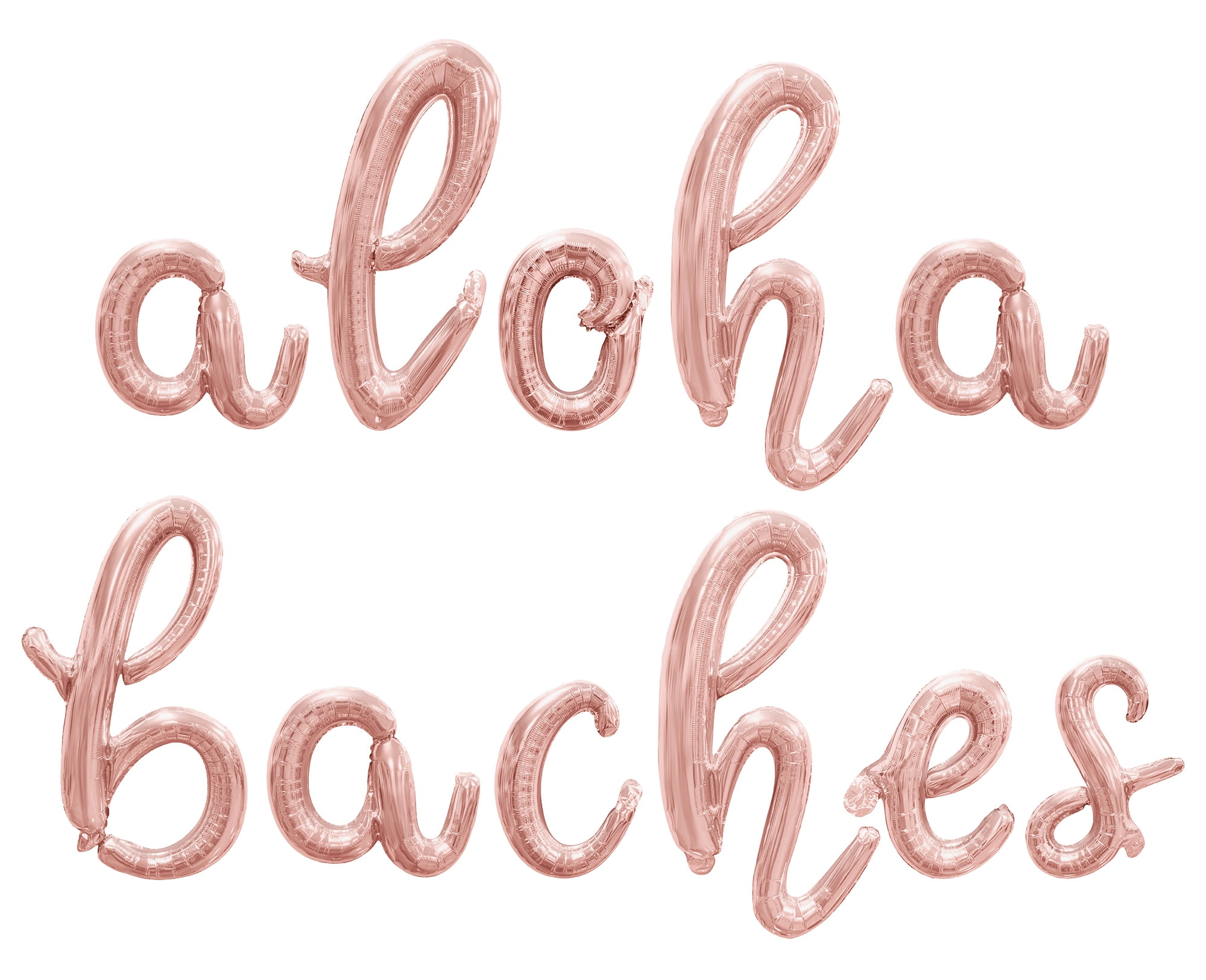 Cursive Script Letter Balloons - ALOHA BACHES 16" Inch Alphabet Letters ...