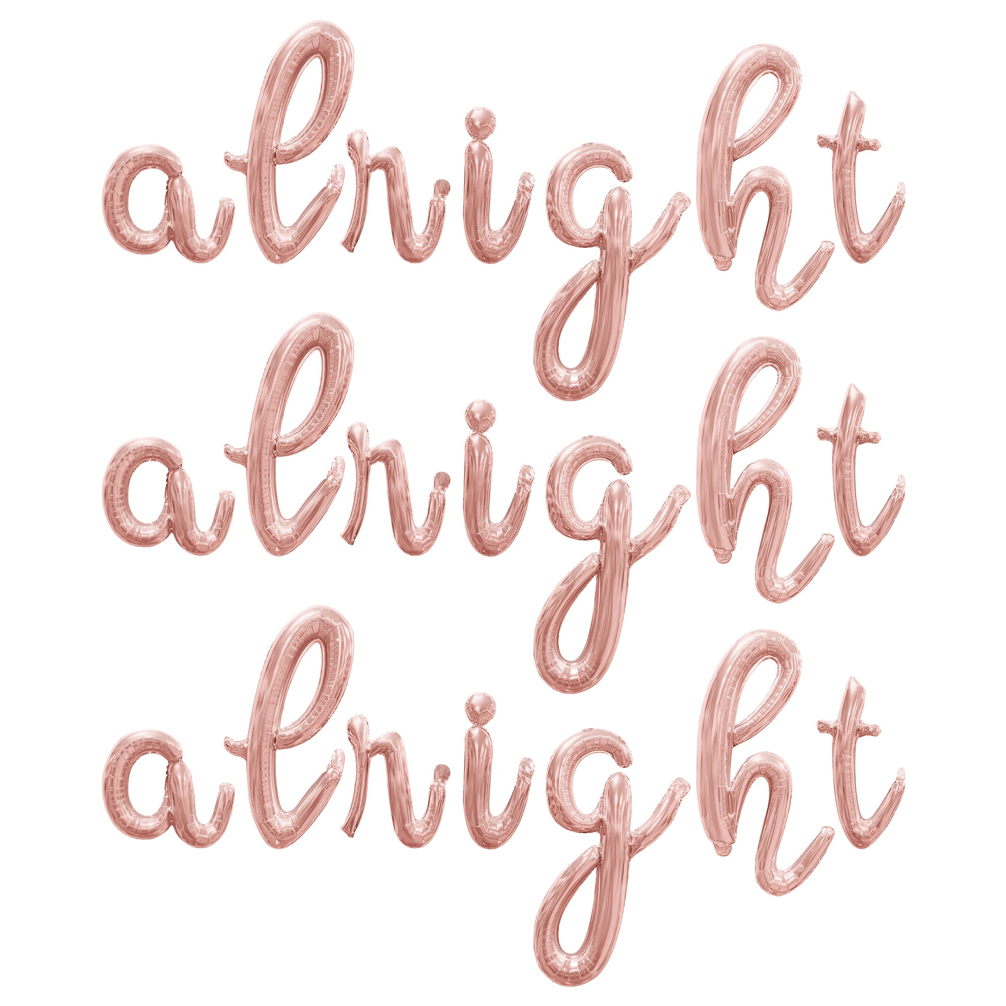 Cursive Script Letter Balloons - ALRIGHT ALRIGHT ALRIGHT 16" Inch ...