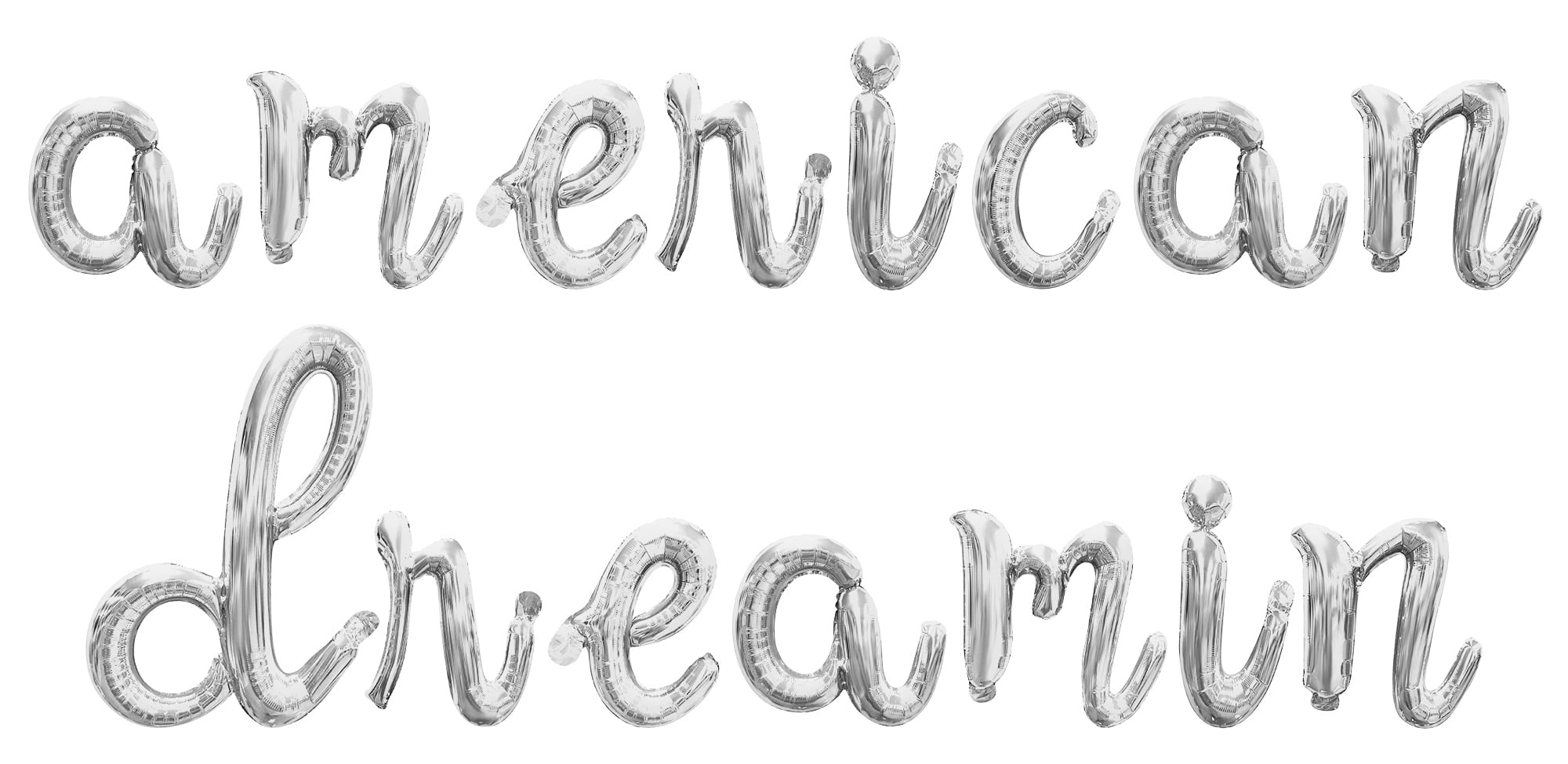 Cursive Script Letter Balloons - AMERICAN DREAMIN 16" Inch Alphabet ...