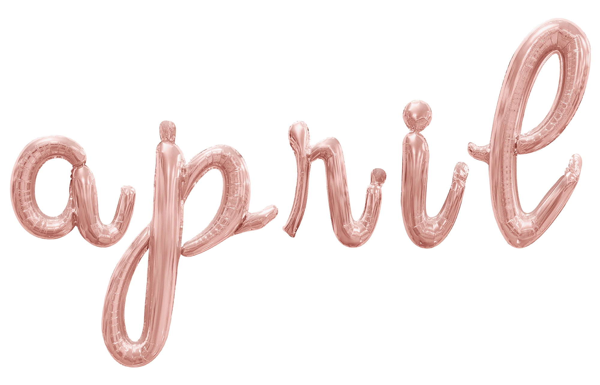 Cursive Script Letter Balloons - APRIL 16" Inch Alphabet Letters Foil ...
