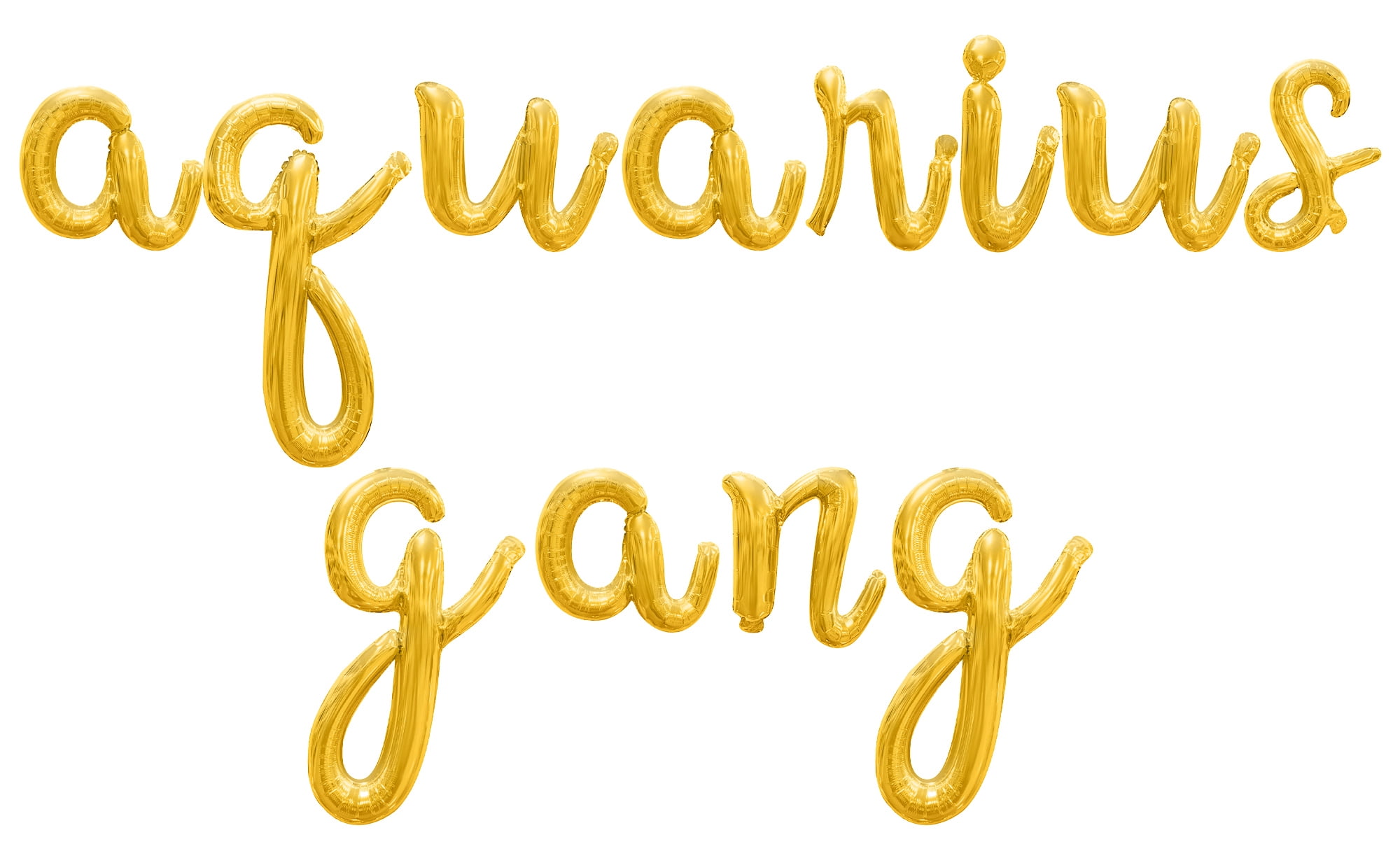 Cursive Script Letter Balloons - AQUARIUS GANG 16" Inch Alphabet ...