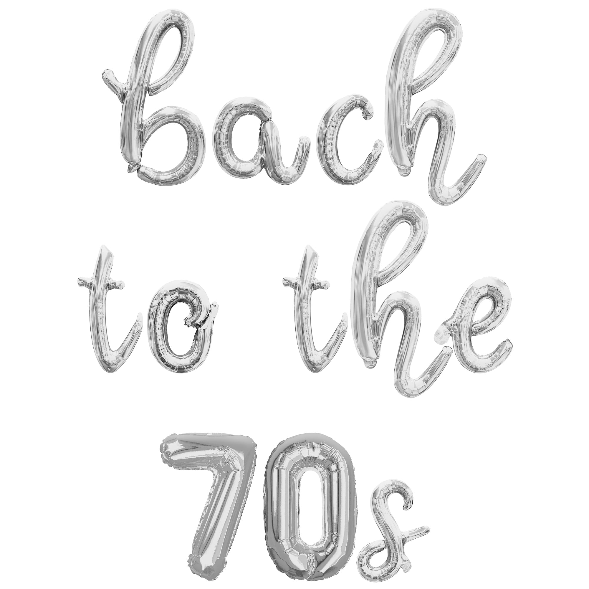 Cursive Script Letter Balloons - BACH TO THE 70S 16" Inch Alphabet ...