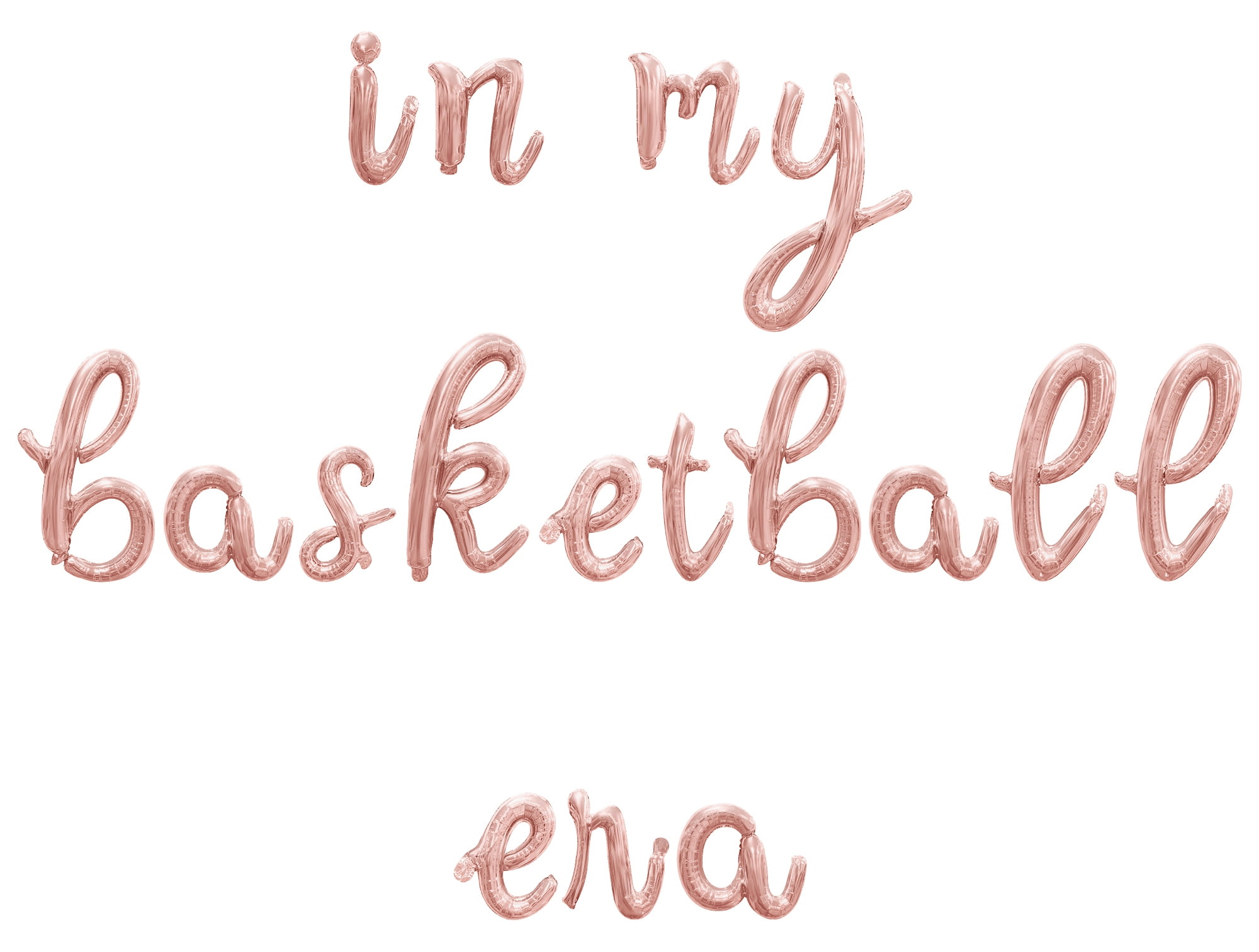 Cursive Script Letter Balloons - IN MY BASKETBALL ERA 16" Inch Alphabet ...