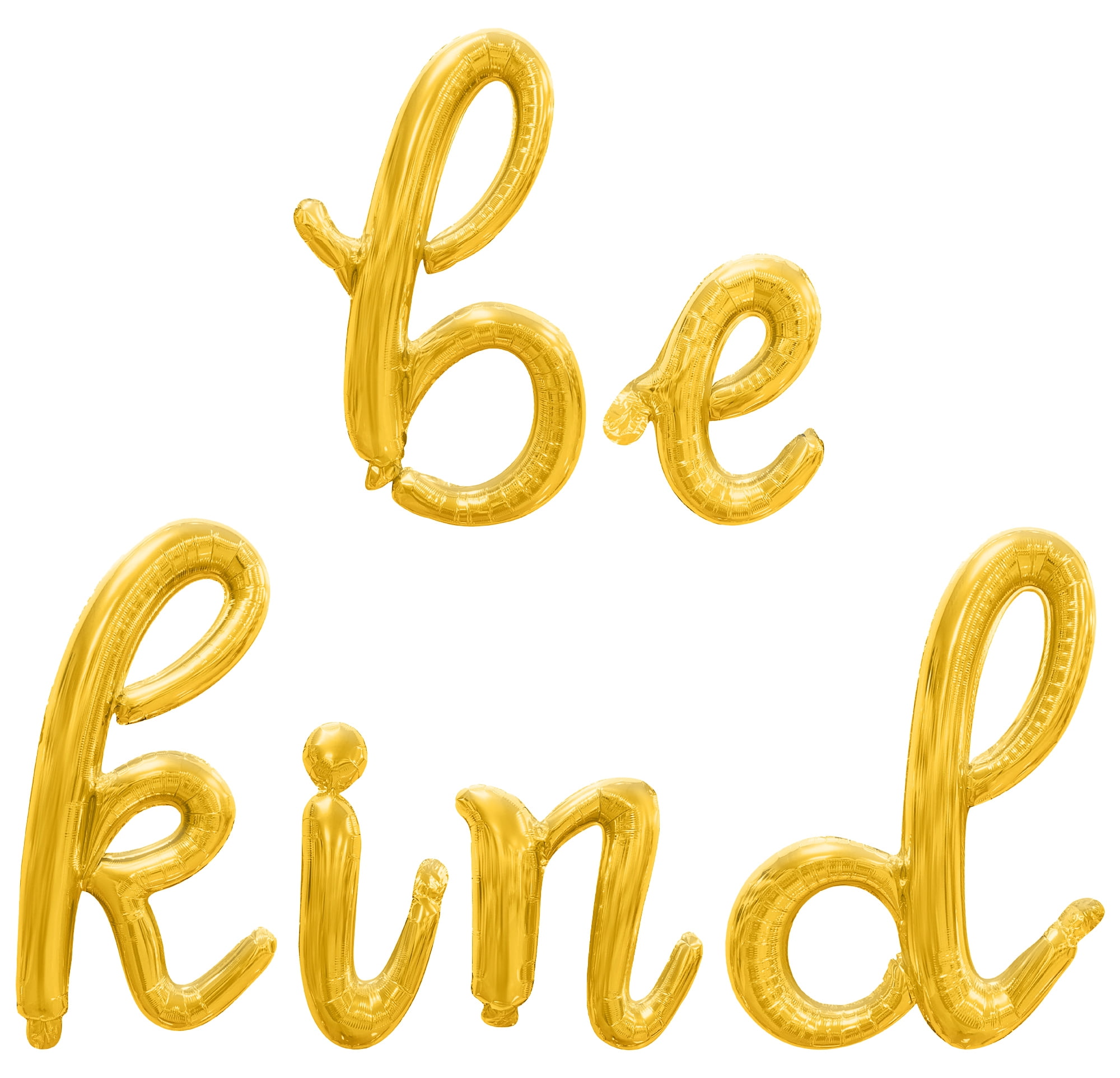 Cursive Script Letter Balloons - BE KIND 16" Inch Alphabet Letters Foil ...