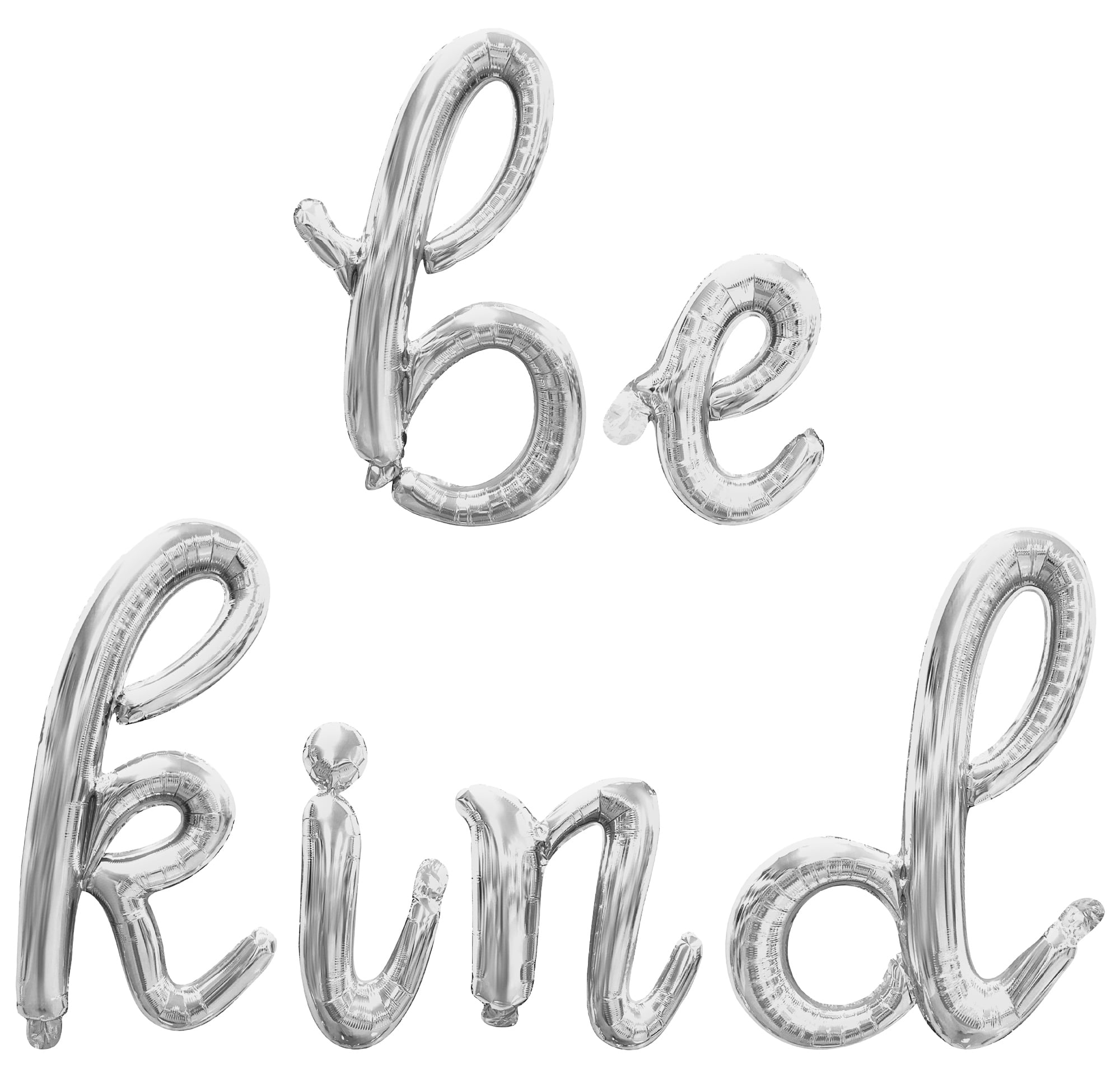 Cursive Script Letter Balloons - BE KIND 16" Inch Alphabet Letters Foil ...