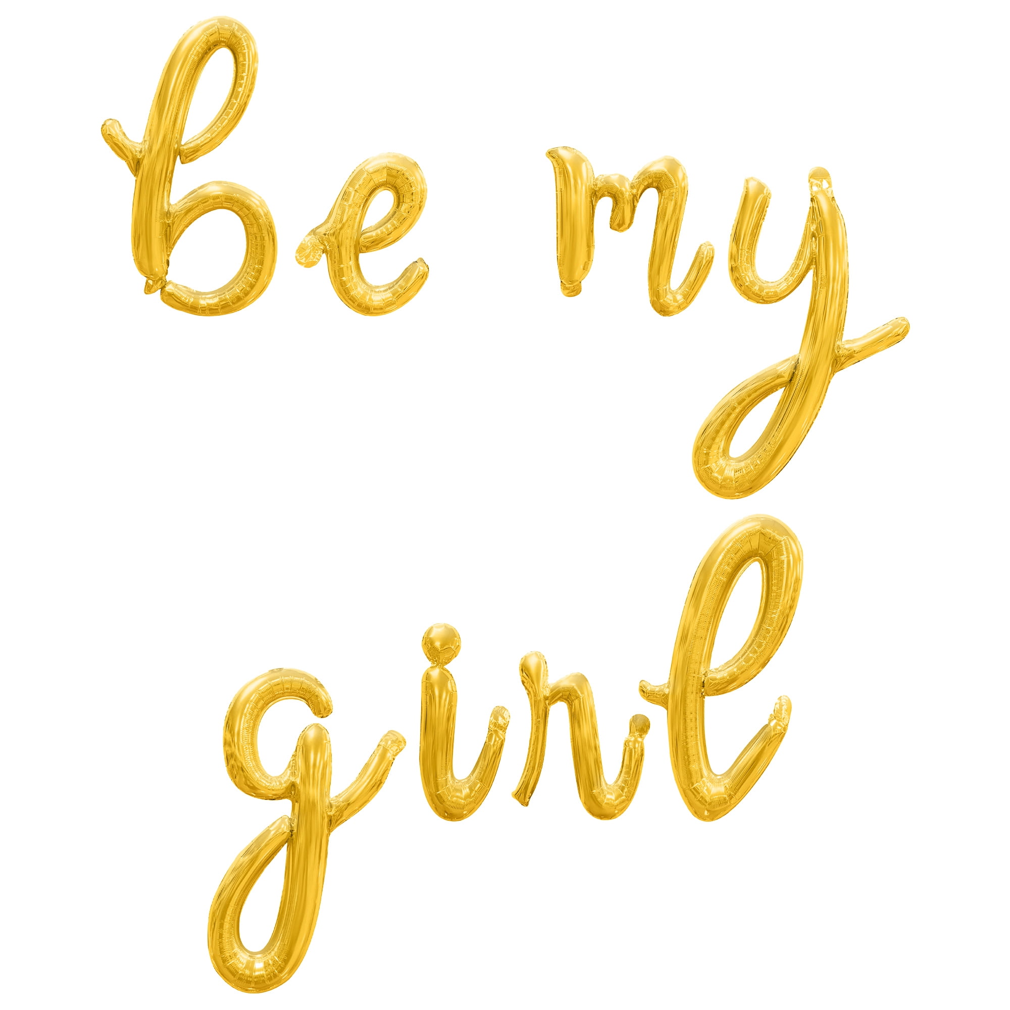 Cursive Script Letter Balloons - BE MY GIRL 16" Inch Alphabet Letters ...