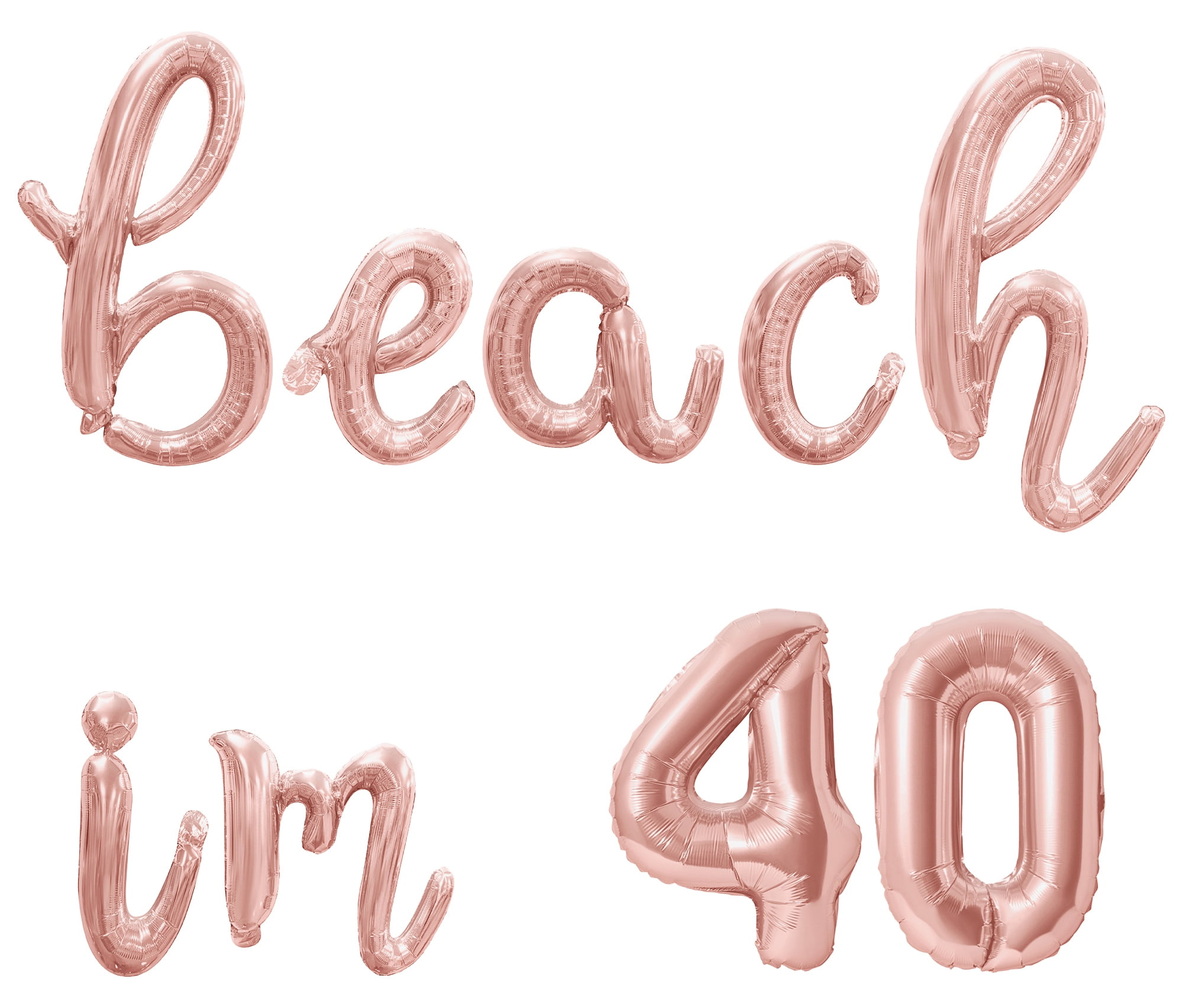 Cursive Script Letter Balloons - BEACH IM 40 16" Inch Alphabet Letters ...