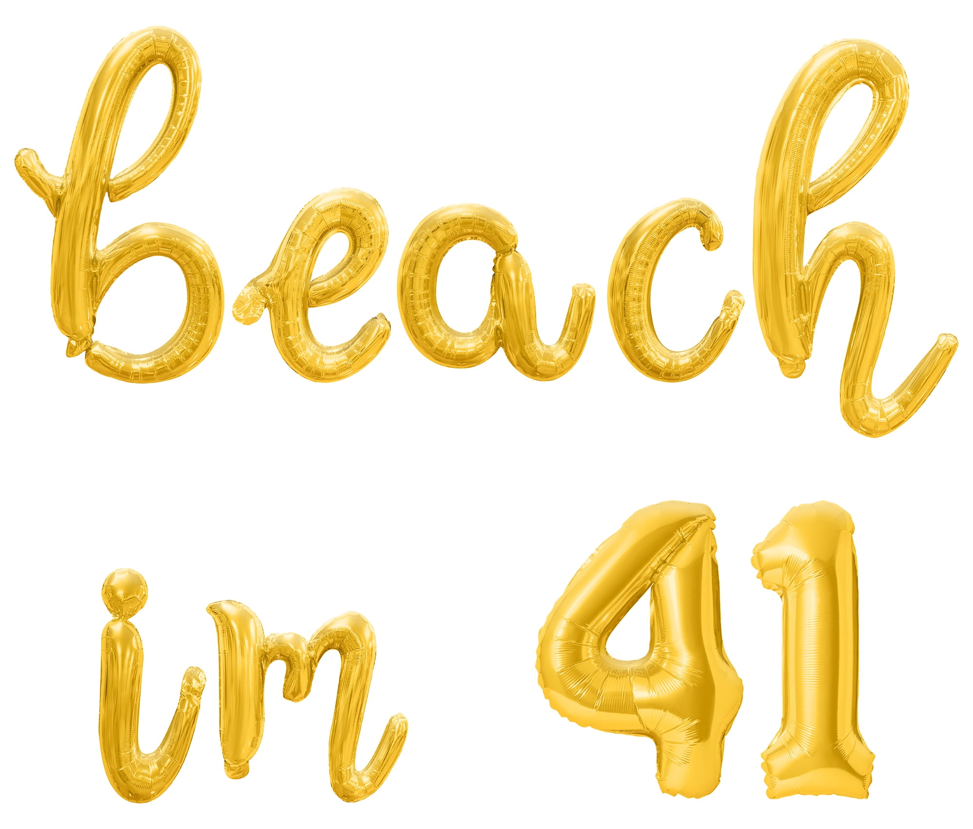 Cursive Script Letter Balloons - BEACH IM 41 16" Inch Alphabet Letters ...