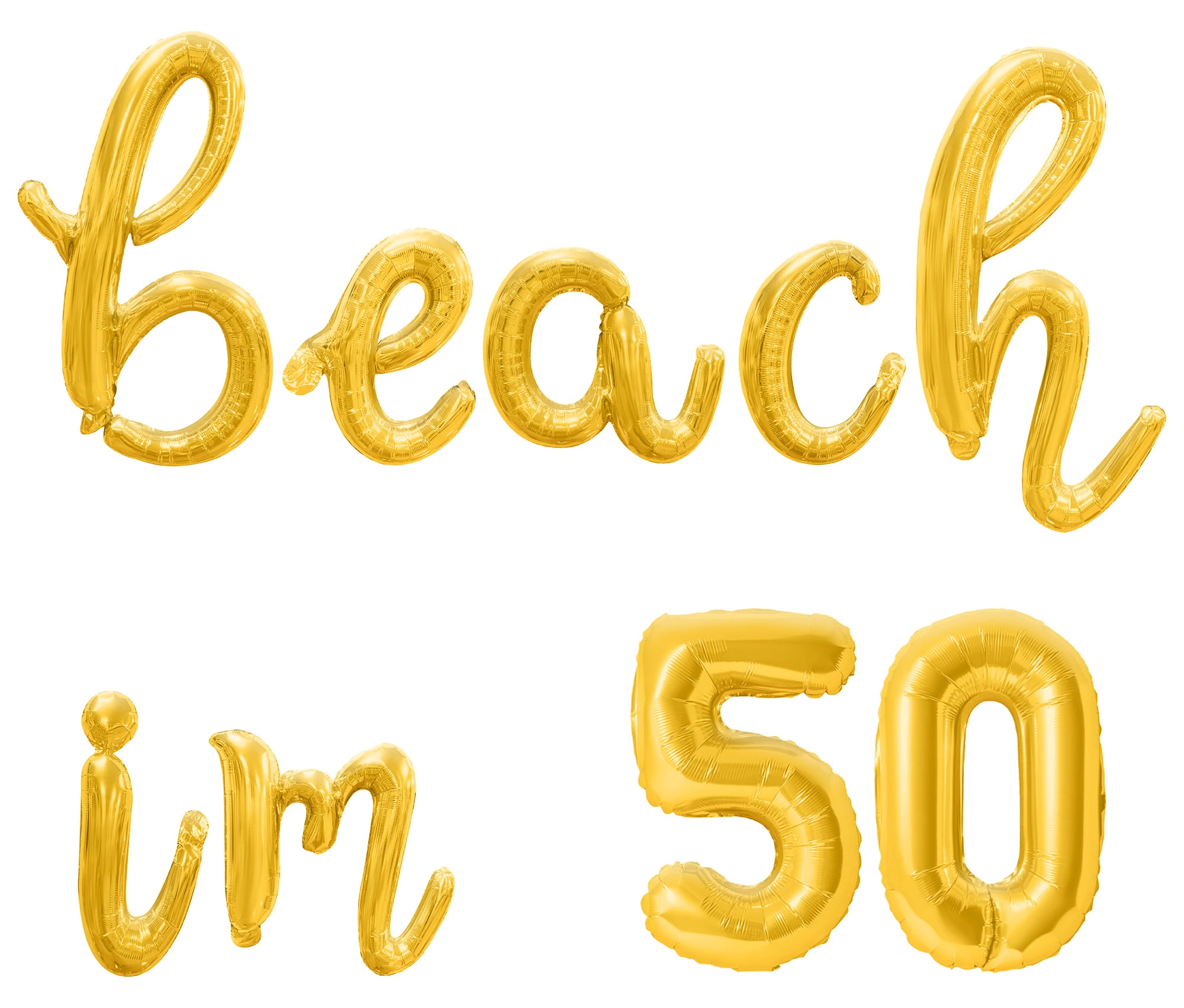 Cursive Script Letter Balloons - BEACH IM 50 16" Inch Alphabet Letters ...