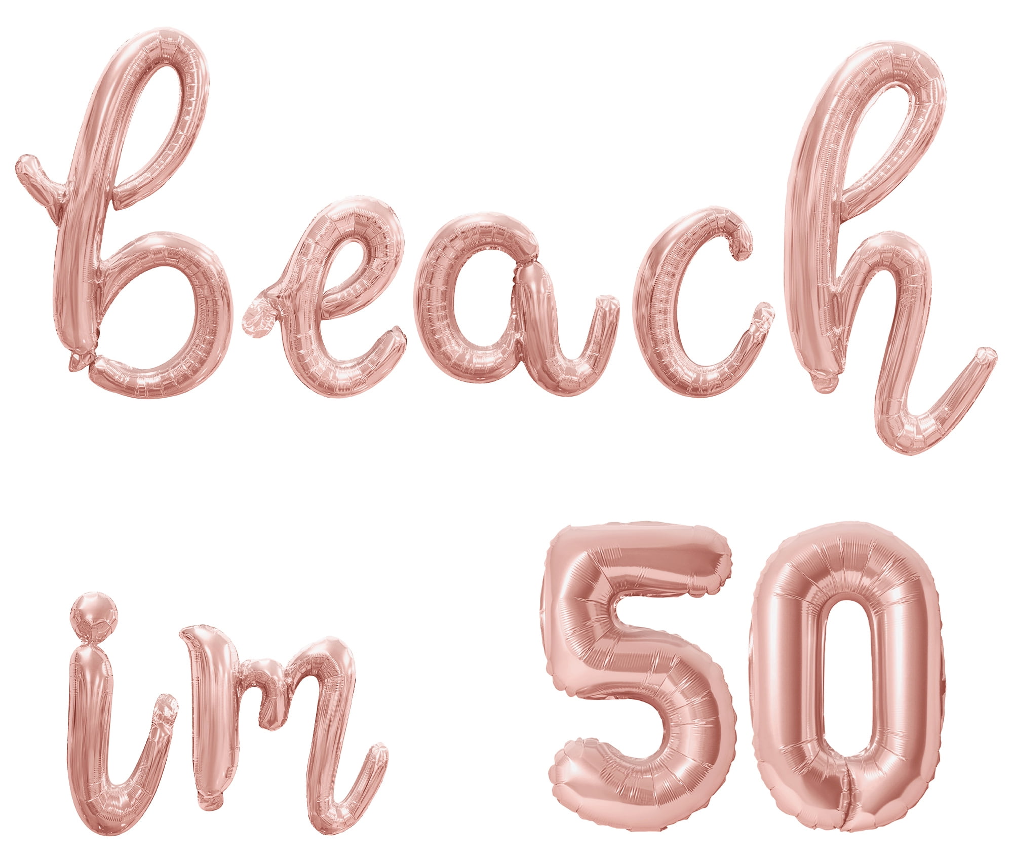 Cursive Script Letter Balloons - BEACH IM 50 16" Inch Alphabet Letters ...