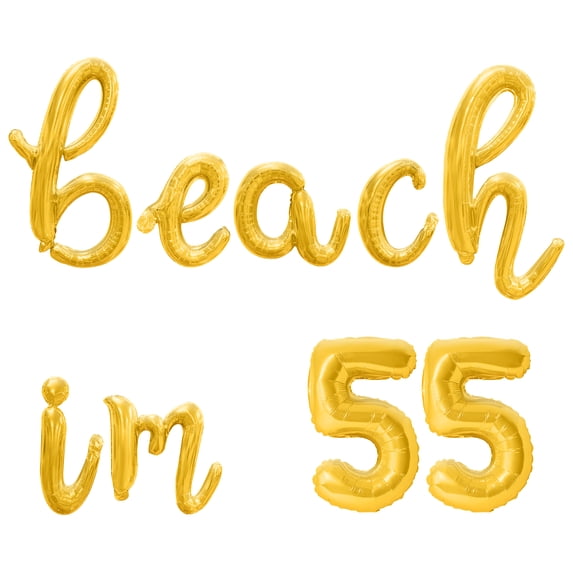Cursive Script Letter Balloons - BEACH IM 55 16" Inch Alphabet Letters ...