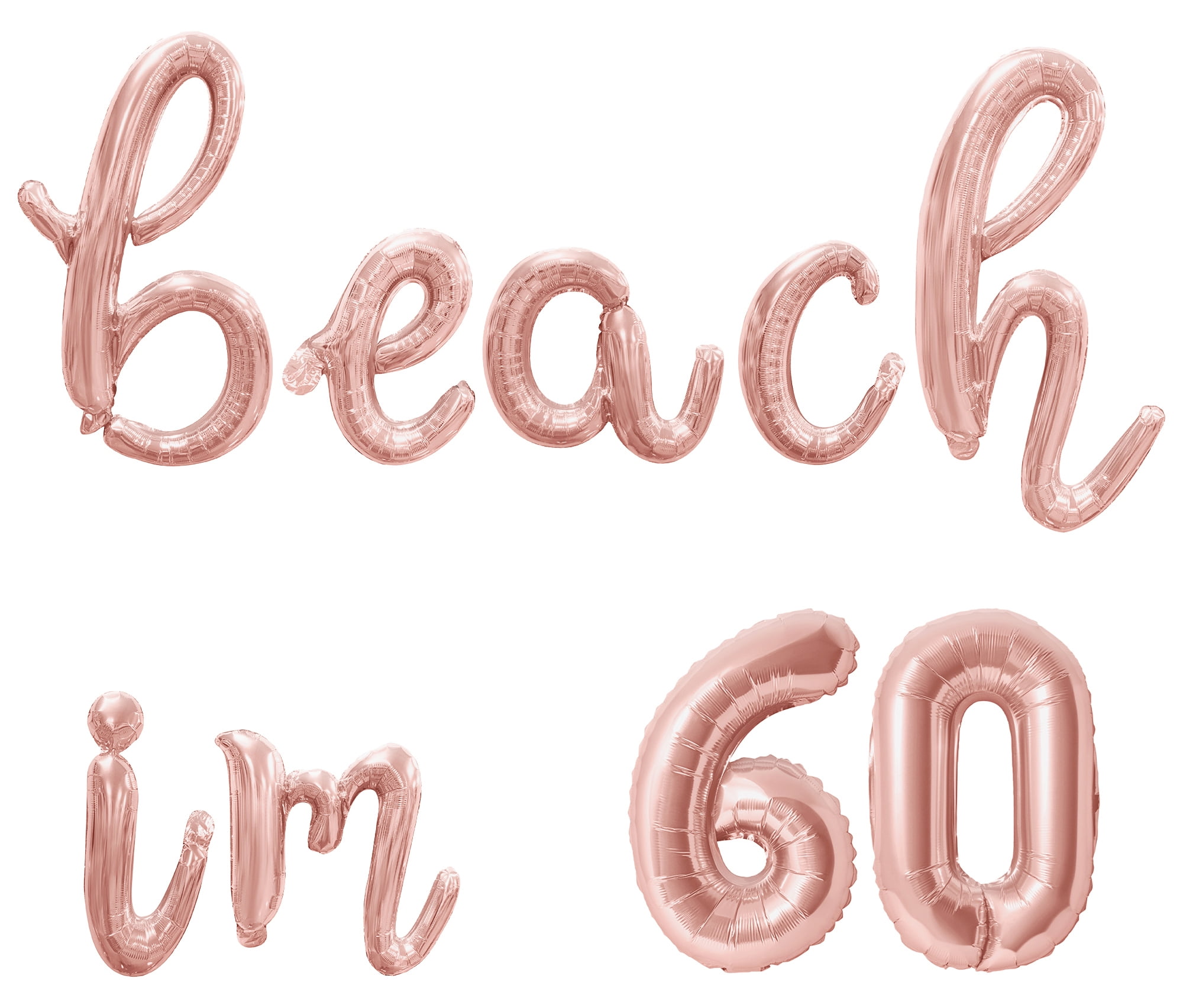 Cursive Script Letter Balloons - BEACH IM 60 16" Inch Alphabet Letters ...