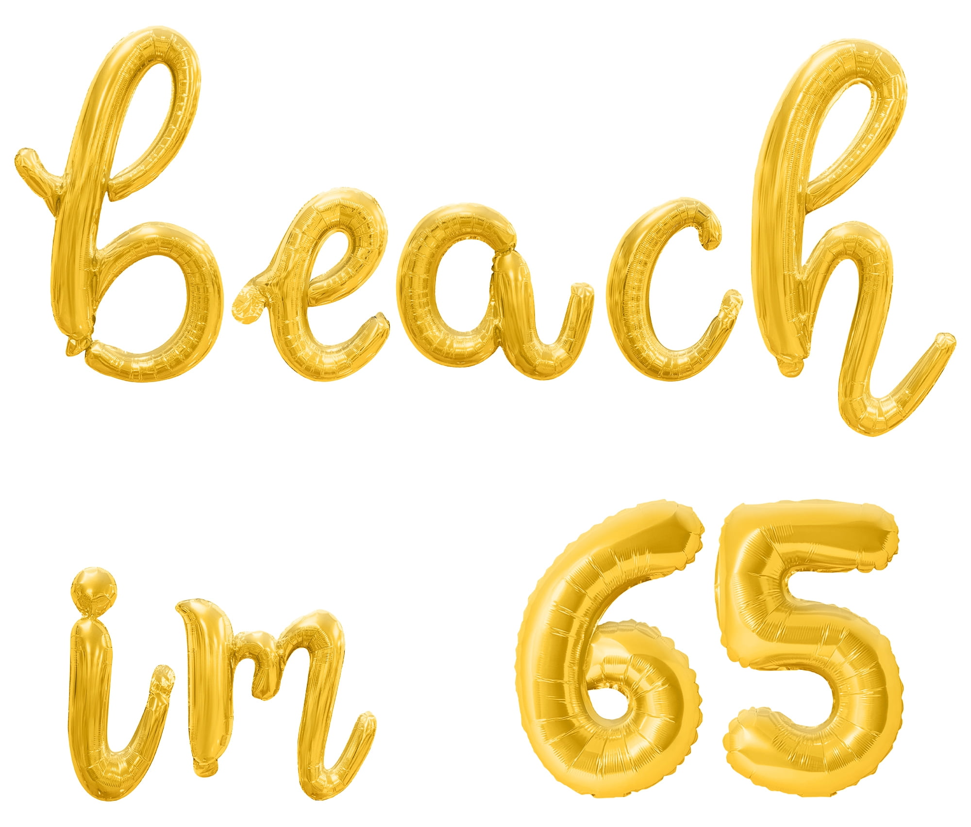 Cursive Script Letter Balloons - BEACH IM 65 16" Inch Alphabet Letters ...