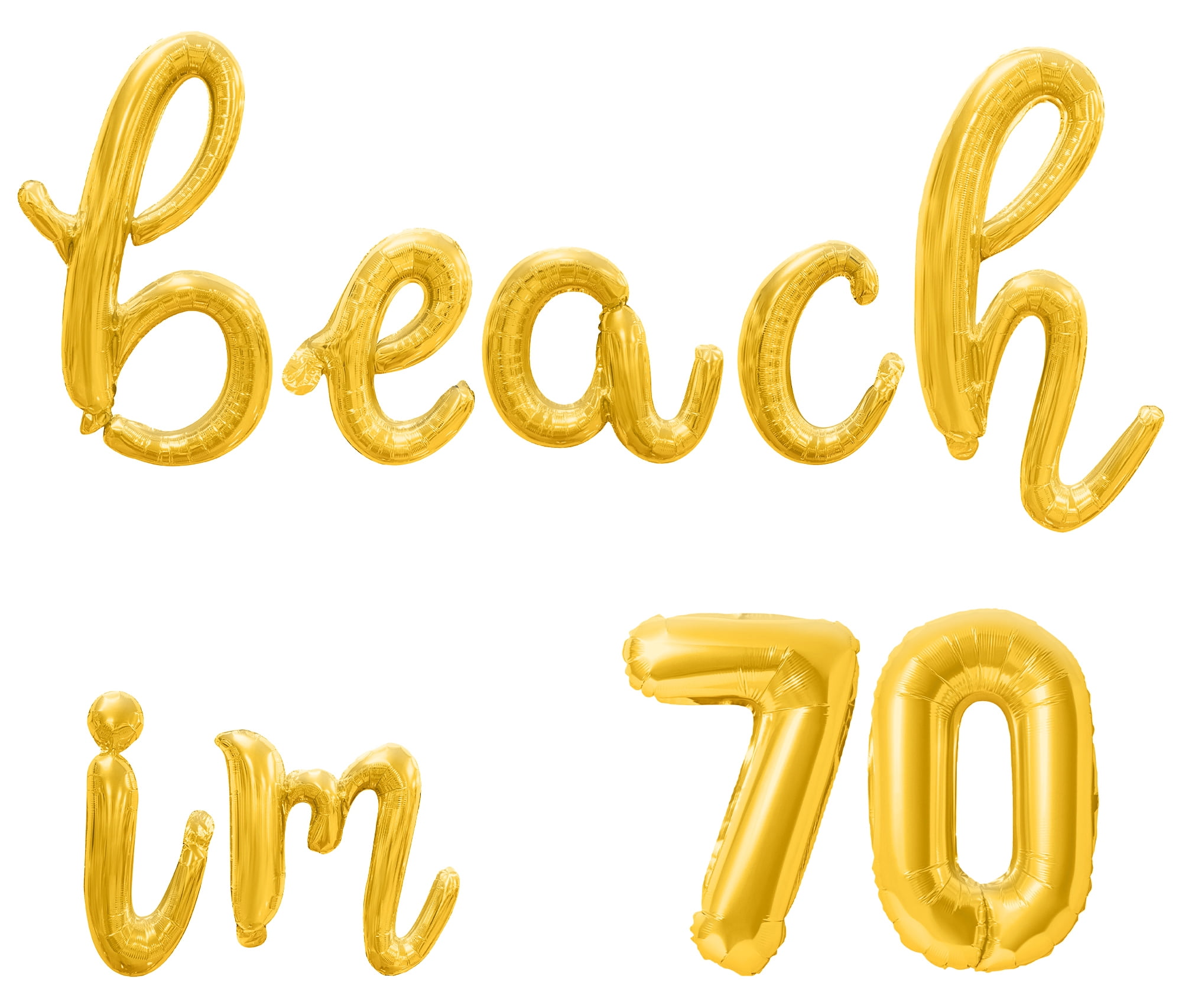 Cursive Script Letter Balloons - BEACH IM 70 16" Inch Alphabet Letters ...
