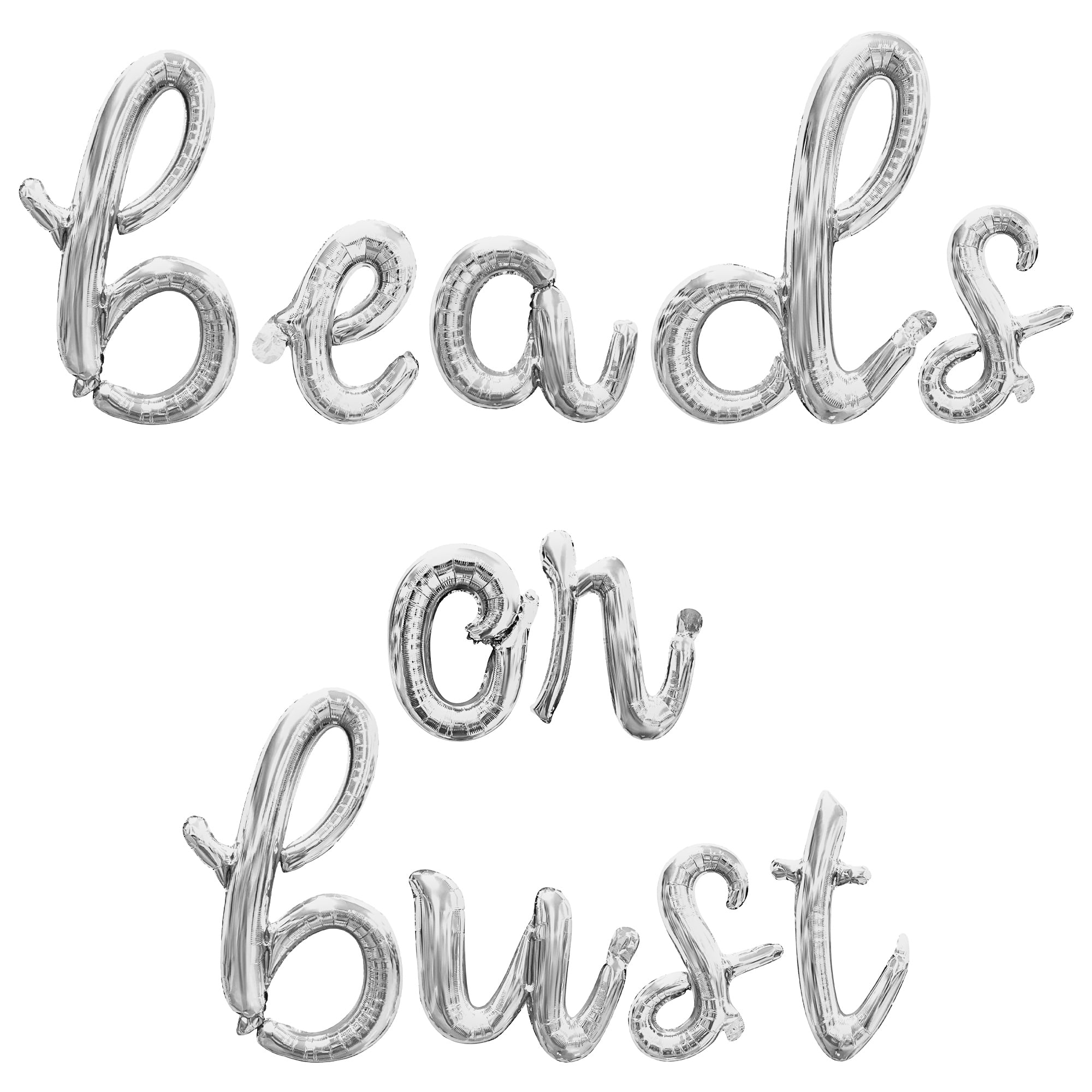 Cursive Script Letter Balloons - BEADS OR BUST 16" Inch Alphabet ...
