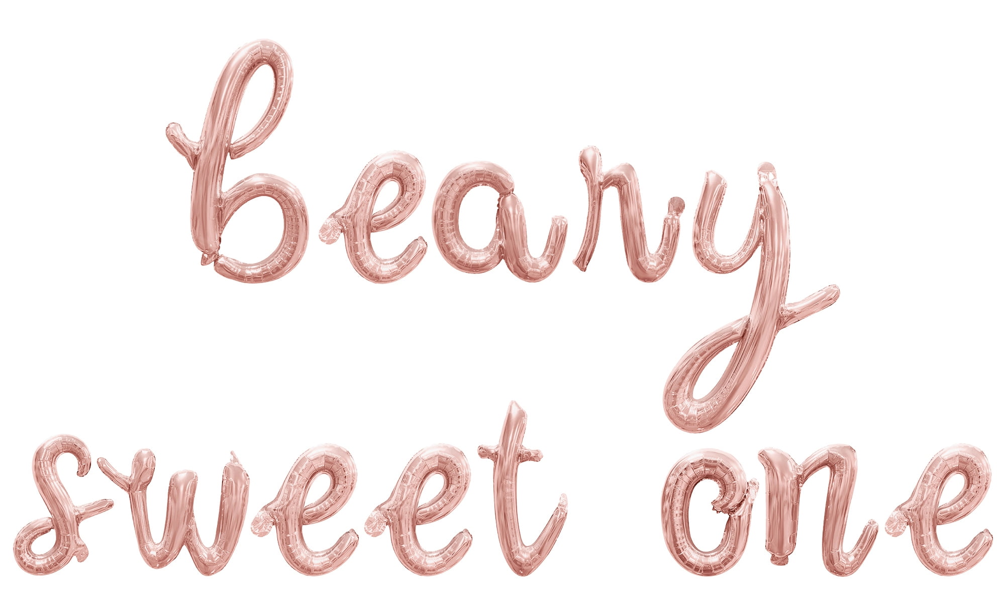 Cursive Script Letter Balloons - BEARY SWEET ONE 16" Inch Alphabet ...