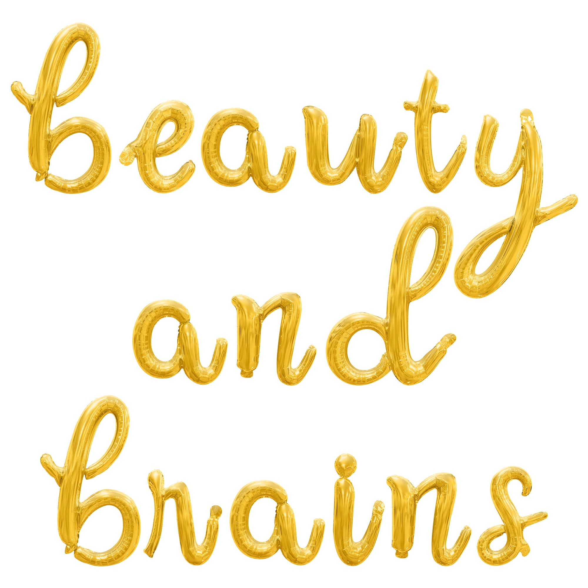 Cursive Script Letter Balloons - BEAUTY AND BRAINS 16" Inch Alphabet ...