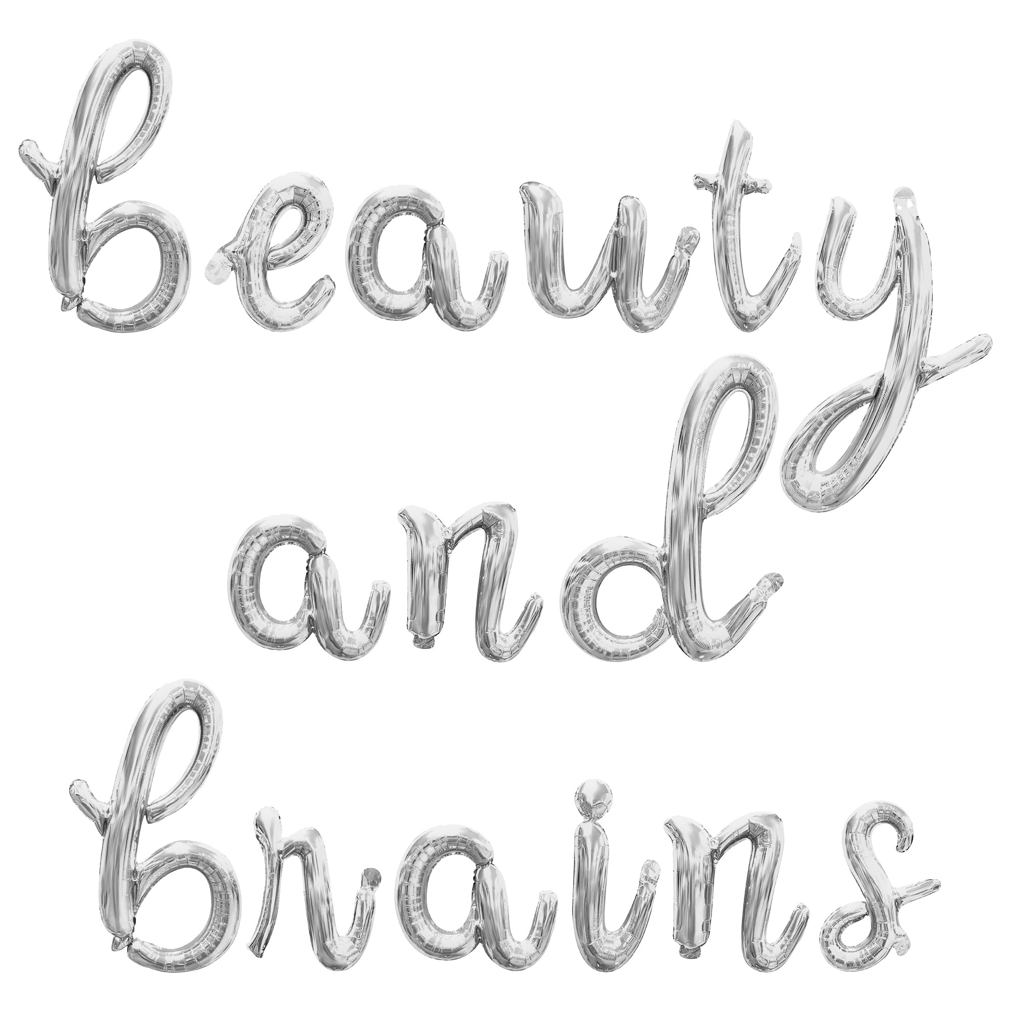 Cursive Script Letter Balloons - BEAUTY AND BRAINS 16" Inch Alphabet ...