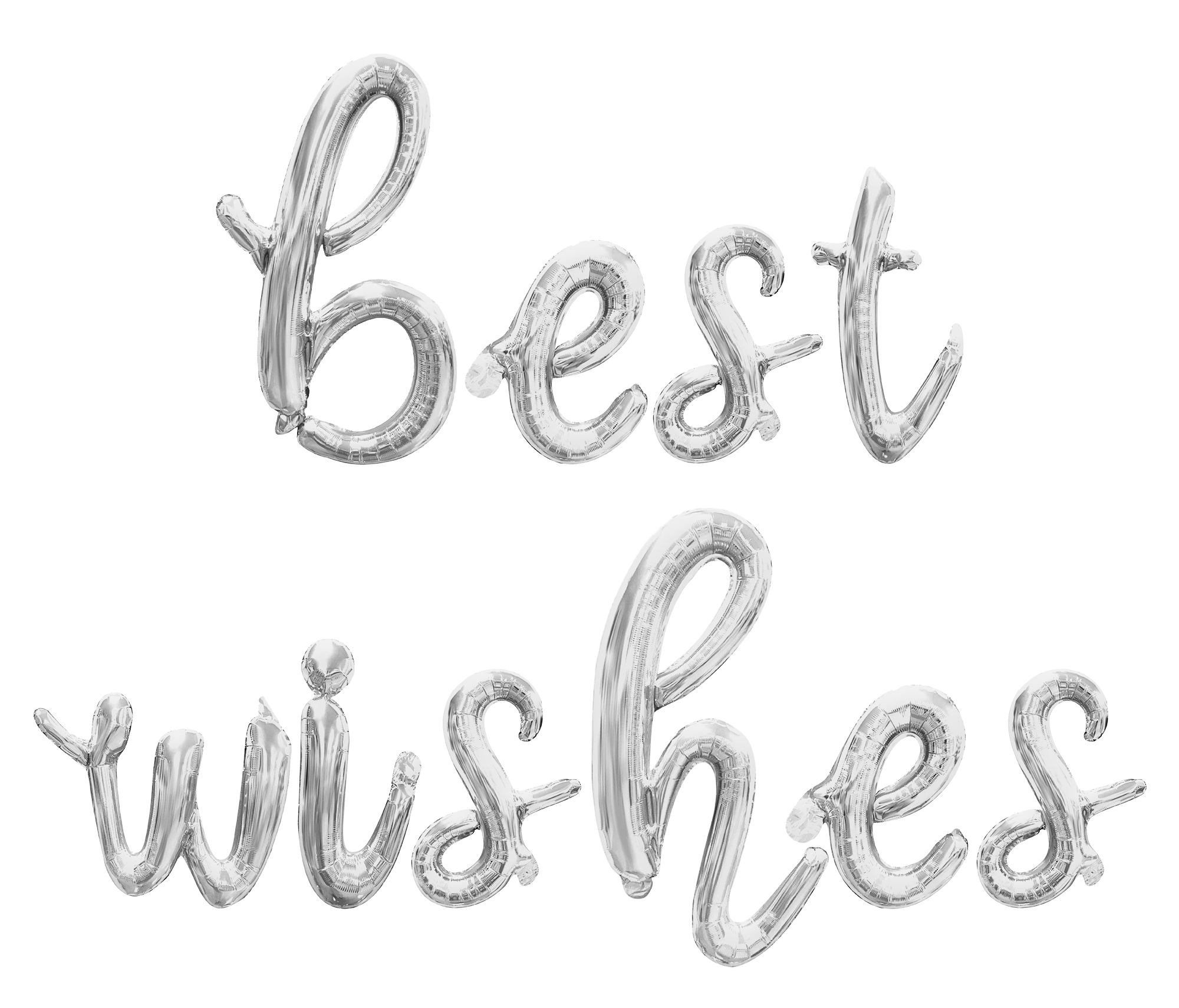 Cursive Script Letter Balloons - BEST WISHES 16" Inch Alphabet Letters ...