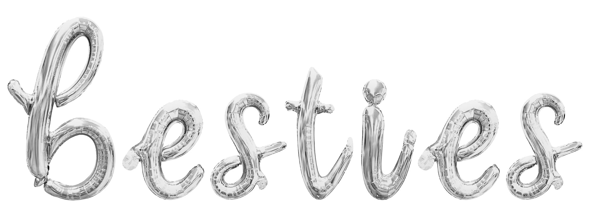 Cursive Script Letter Balloons - BESTIES 16" Inch Alphabet Letters Foil ...