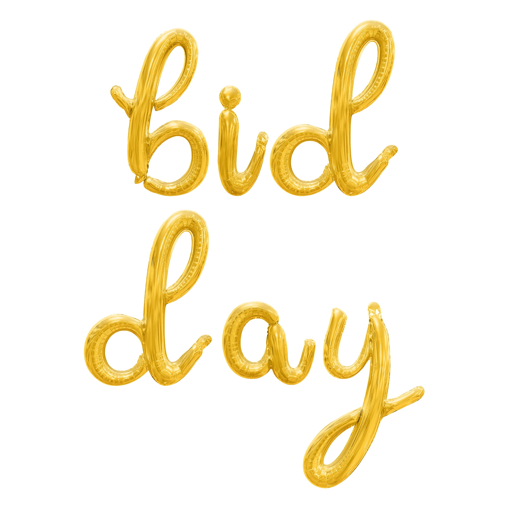 Cursive Script Letter Balloons - BID DAY 16" Inch Alphabet Letters Foil ...