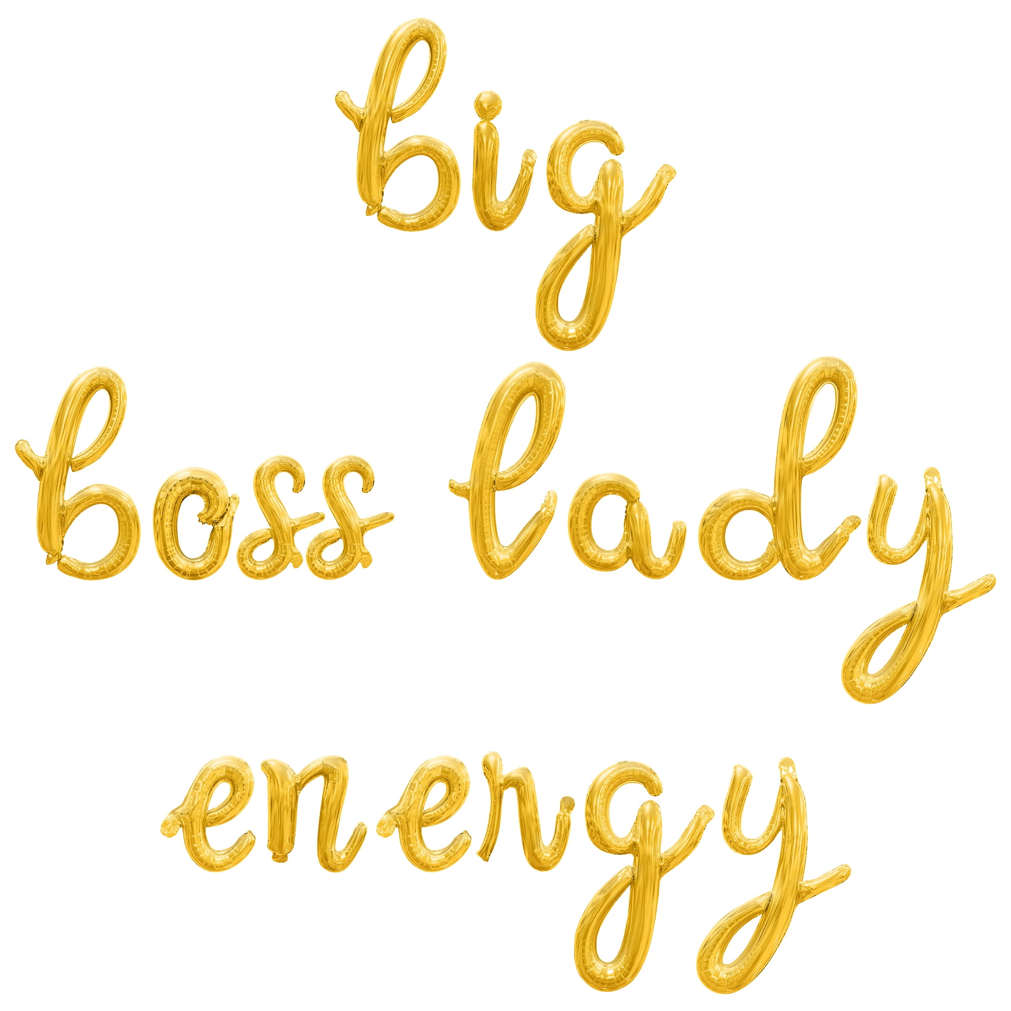 Cursive Script Letter Balloons - BIG BOSS LADY ENERGY 16" Inch Alphabet ...
