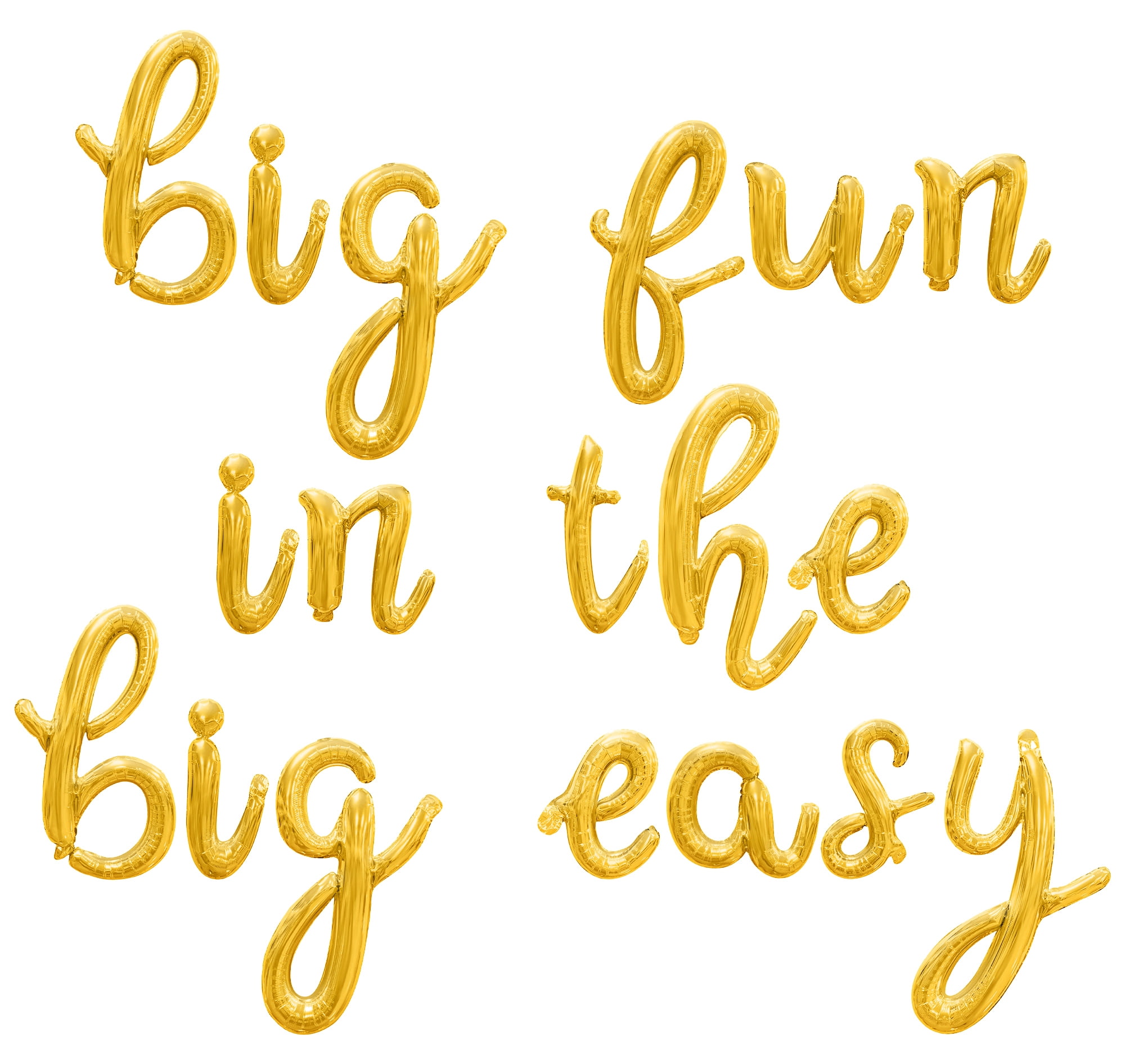 Cursive Script Letter Balloons - BIG FUN IN THE BIG EASY 16" Inch ...