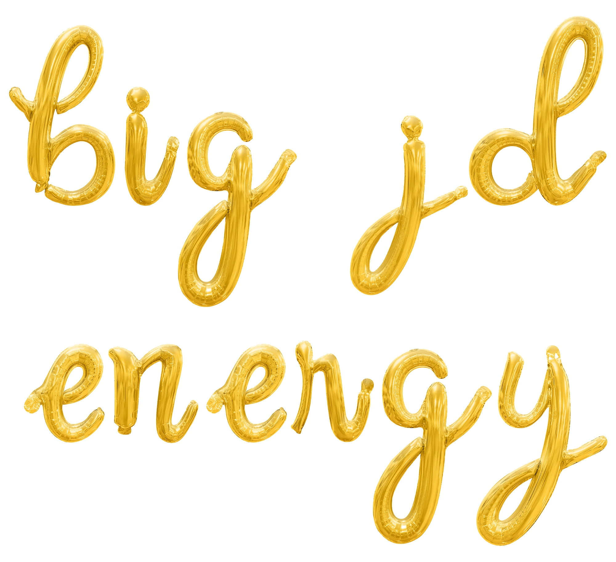 Cursive Script Letter Balloons - BIG JD ENERGY 16" Inch Alphabet ...