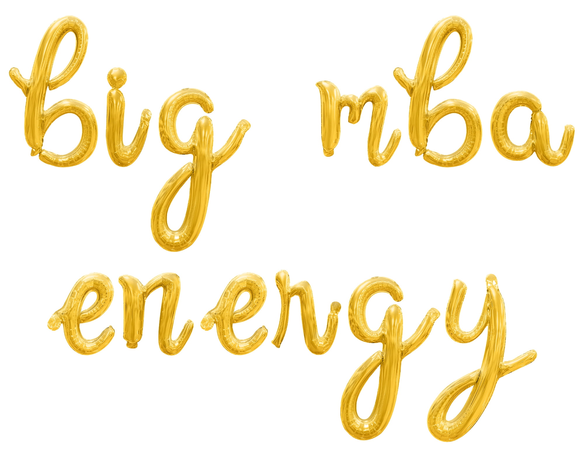 Cursive Script Letter Balloons - BIG MBA ENERGY 16" Inch Alphabet ...