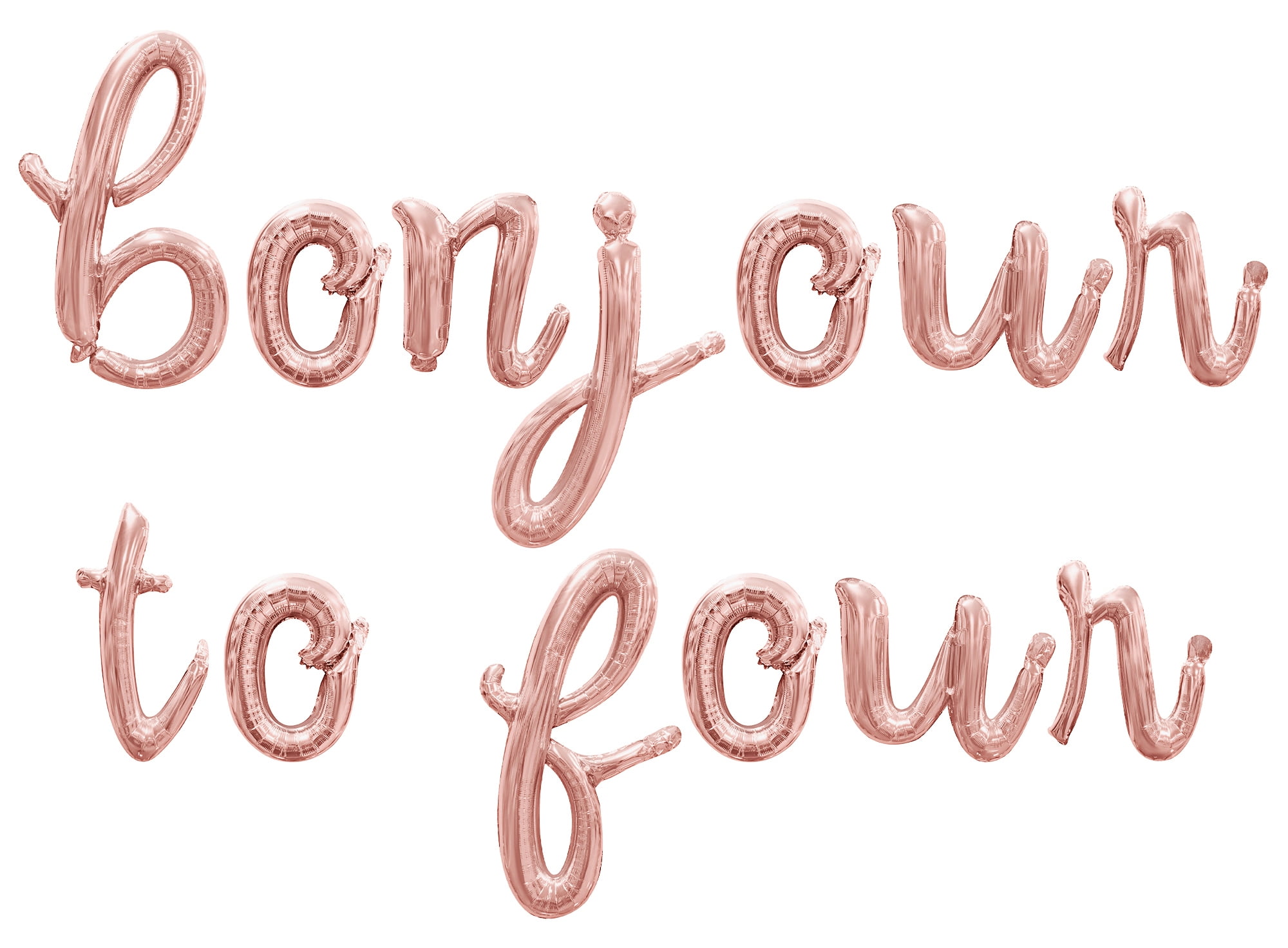 Cursive Script Letter Balloons - BONJOUR TO FOUR 16" Inch Alphabet ...