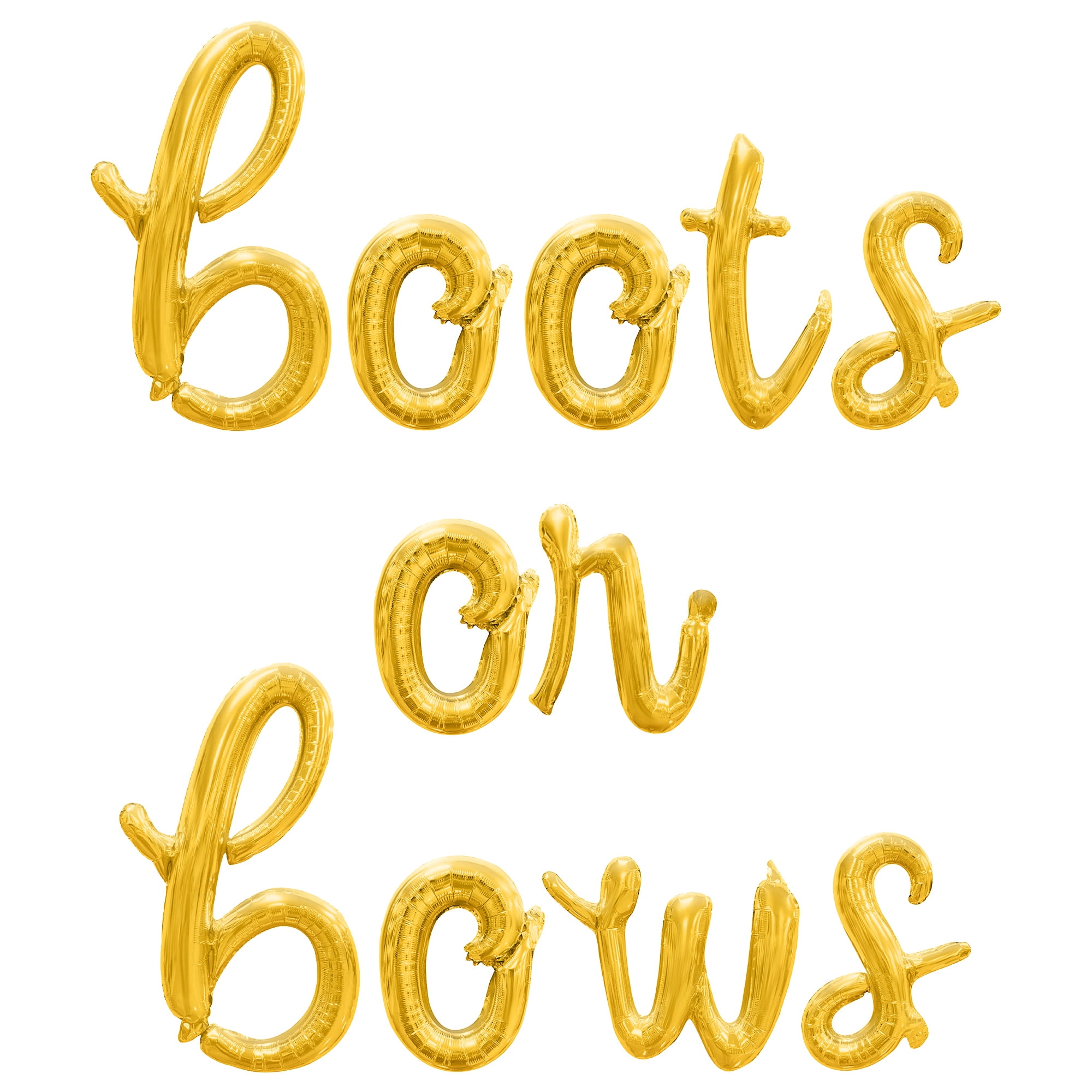 Cursive Script Letter Balloons - BOOTS OR BOWS 16" Inch Alphabet ...