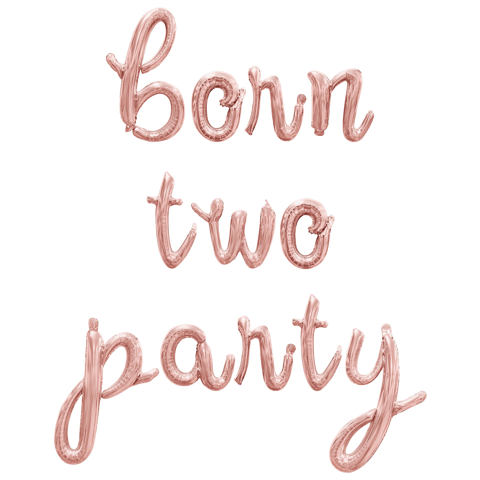 Cursive Script Letter Balloons - BORN TWO PARTY 16" Inch Alphabet ...