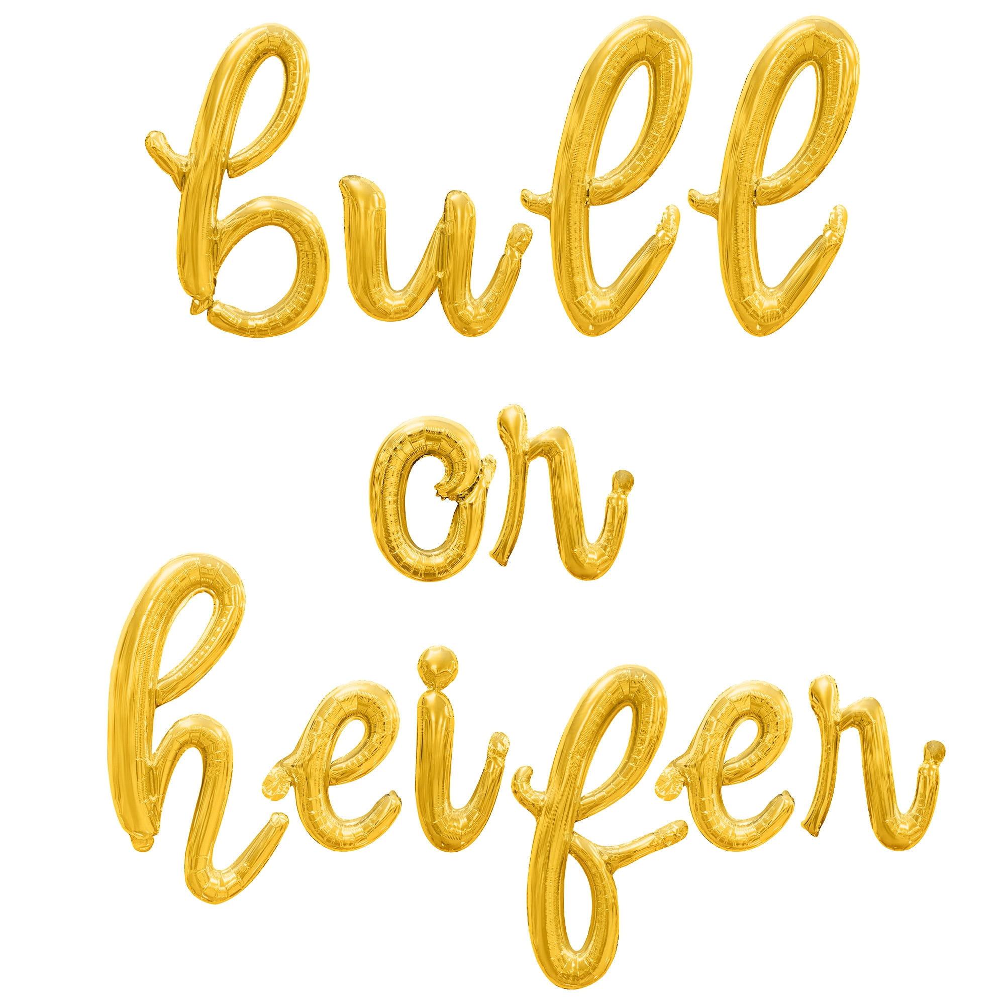 Cursive Script Letter Balloons - BULL OR HEIFER 16" Inch Alphabet ...