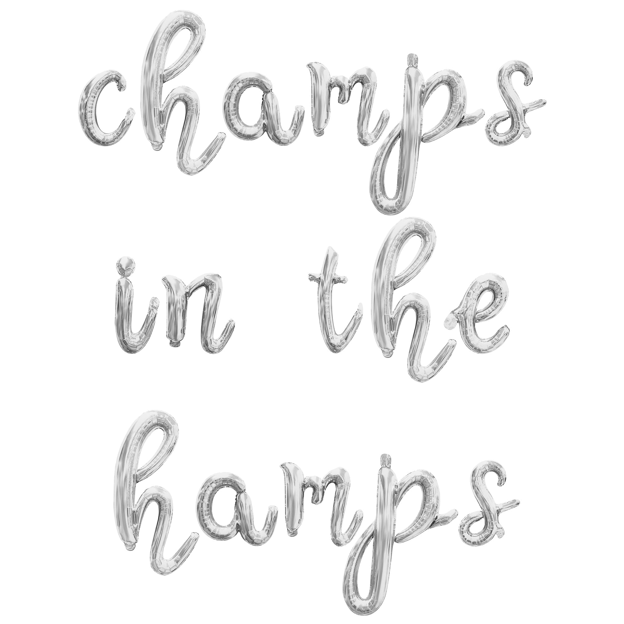 Cursive Script Letter Balloons - CHAMPS IN THE HAMPS 16" Inch Alphabet ...