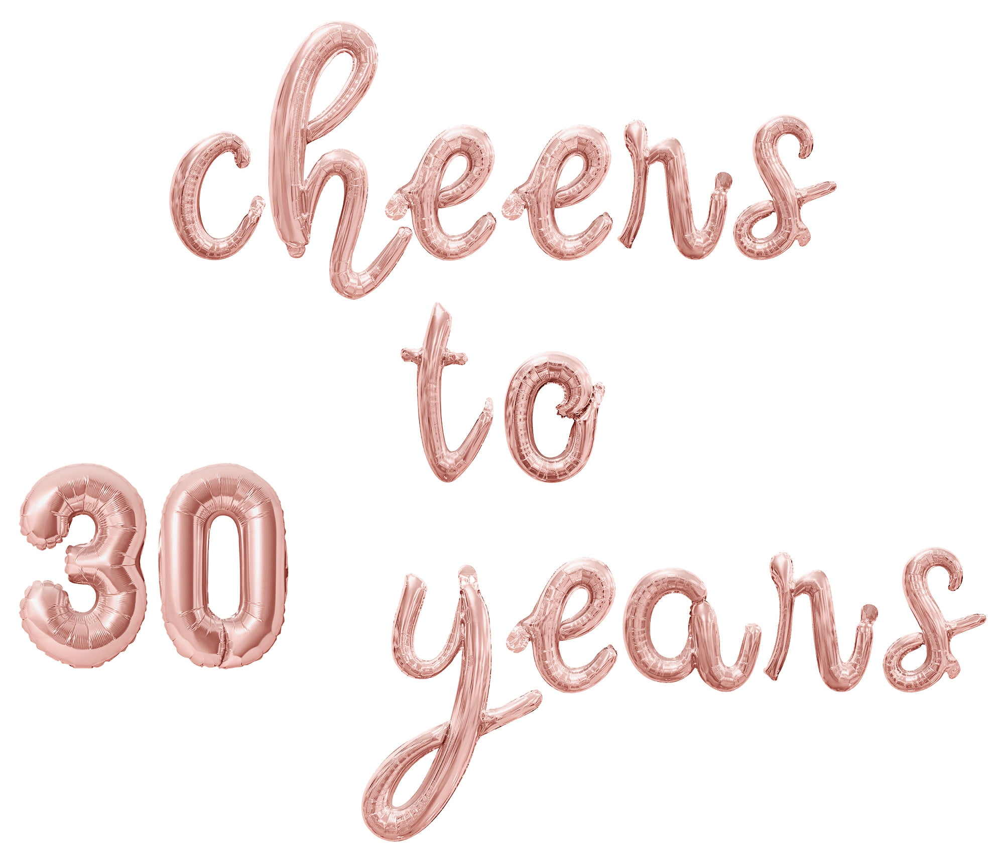 Cursive Script Letter Balloons - CHEERS TO 30 YEARS 16" Inch Alphabet ...