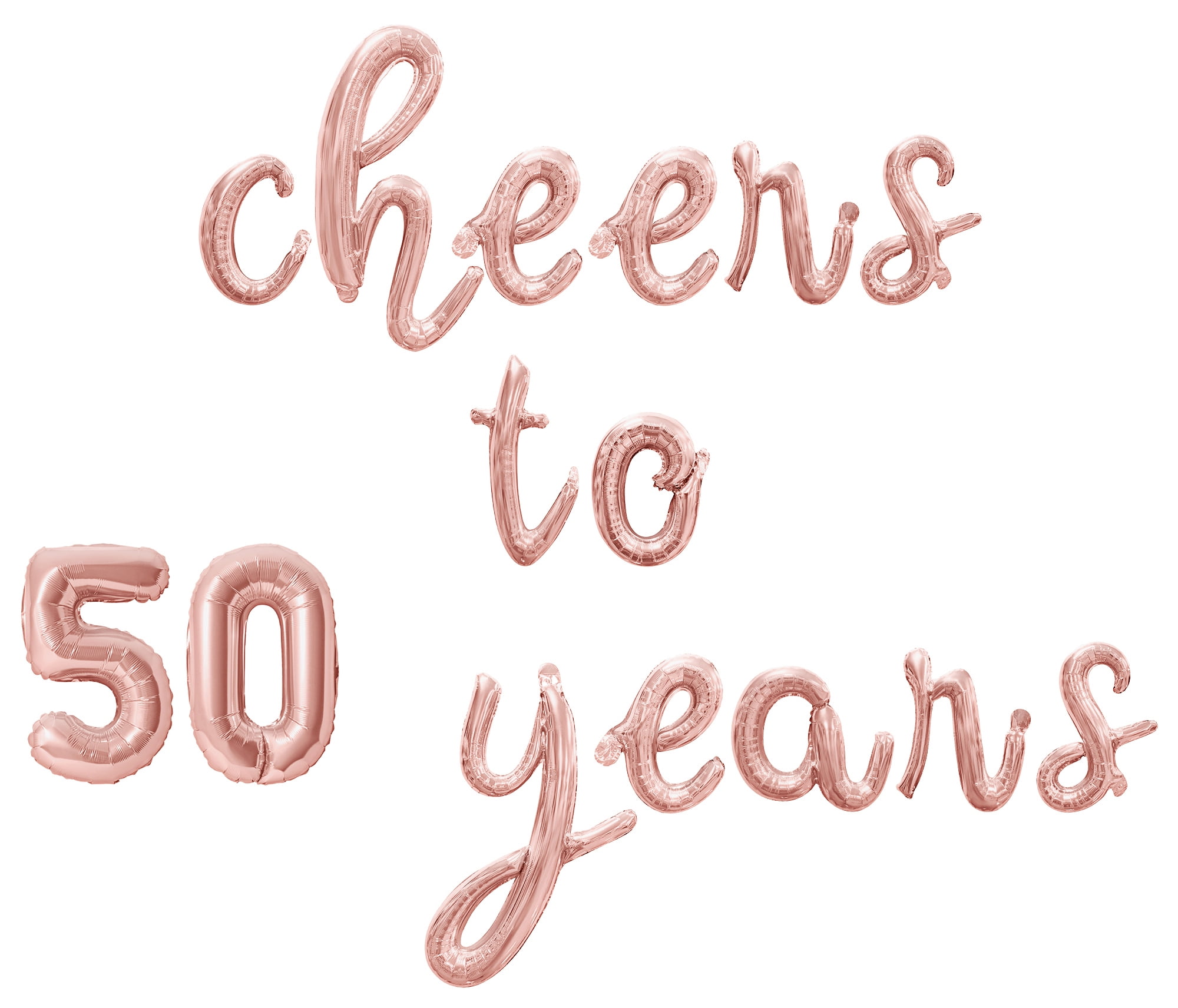 Cursive Script Letter Balloons - CHEERS TO 50 YEARS 16" Inch Alphabet ...