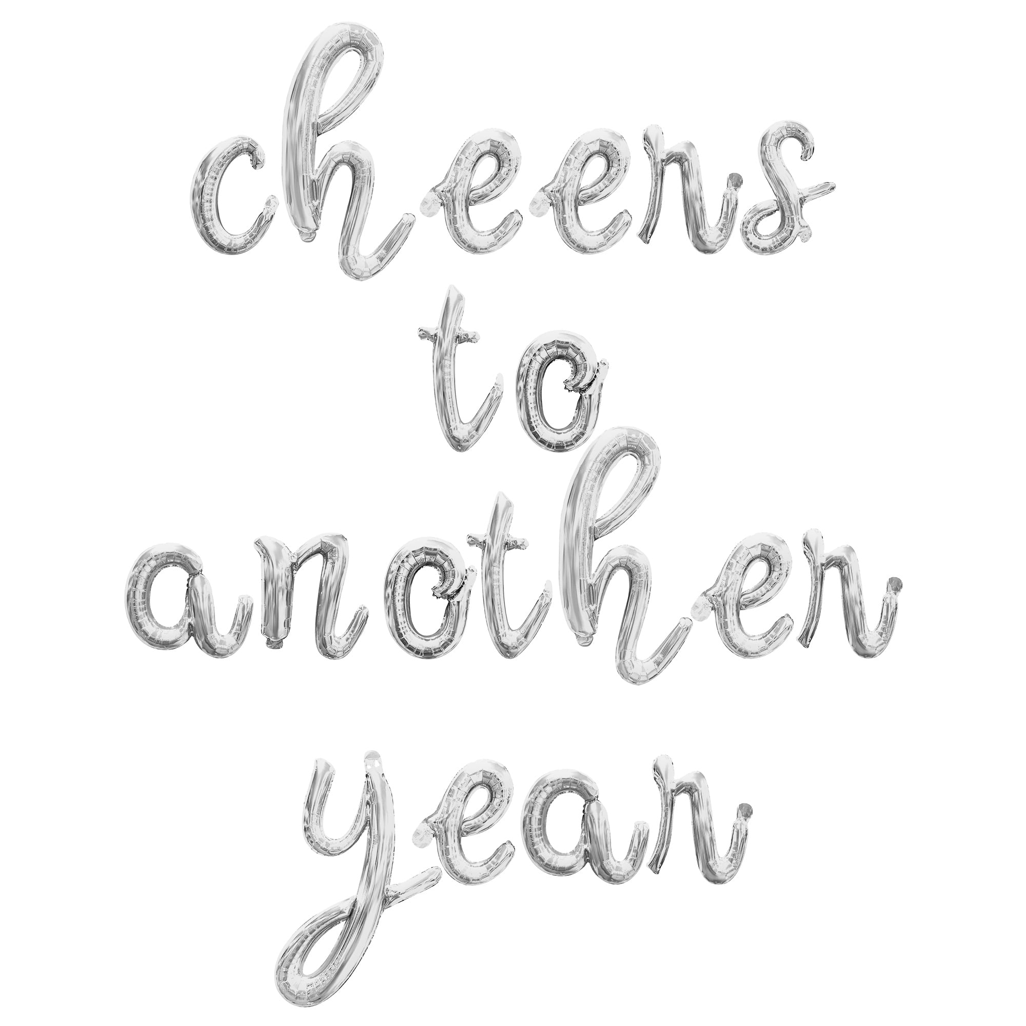 Cursive Script Letter Balloons - CHEERS TO ANOTHER YEAR 16" Inch ...