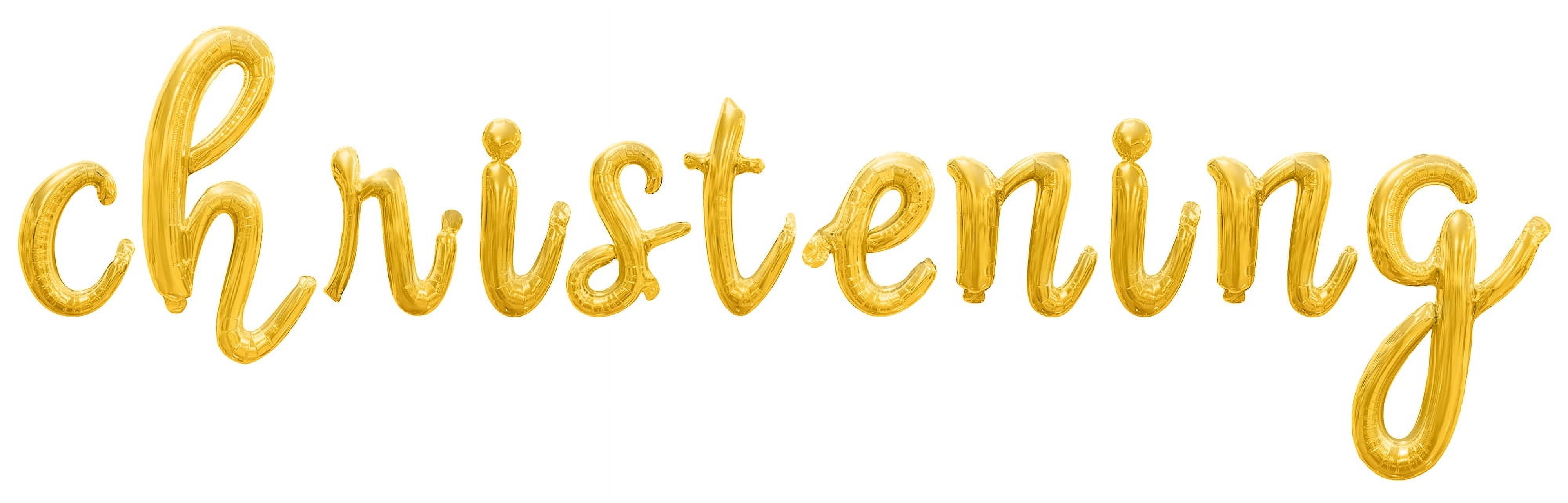 Cursive Script Letter Balloons - CHRISTENING 16" Inch Alphabet Letters ...