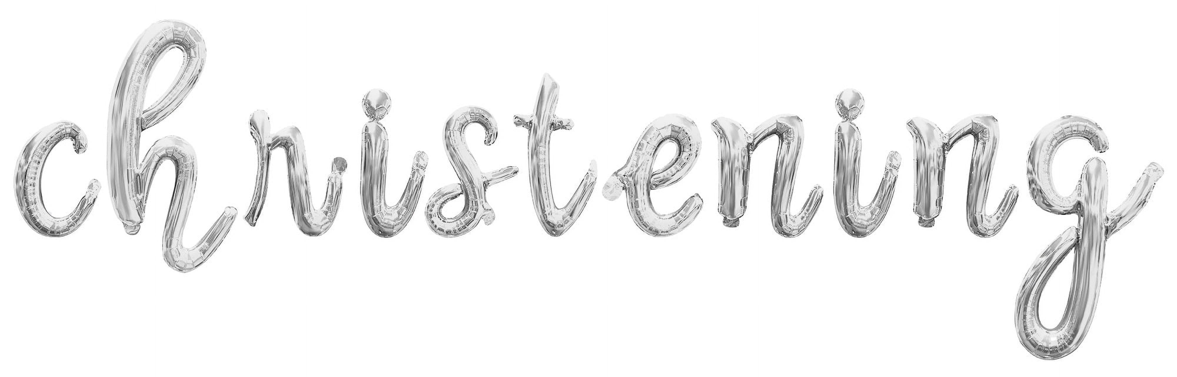 Cursive Script Letter Balloons - CHRISTENING 16" Inch Alphabet Letters ...