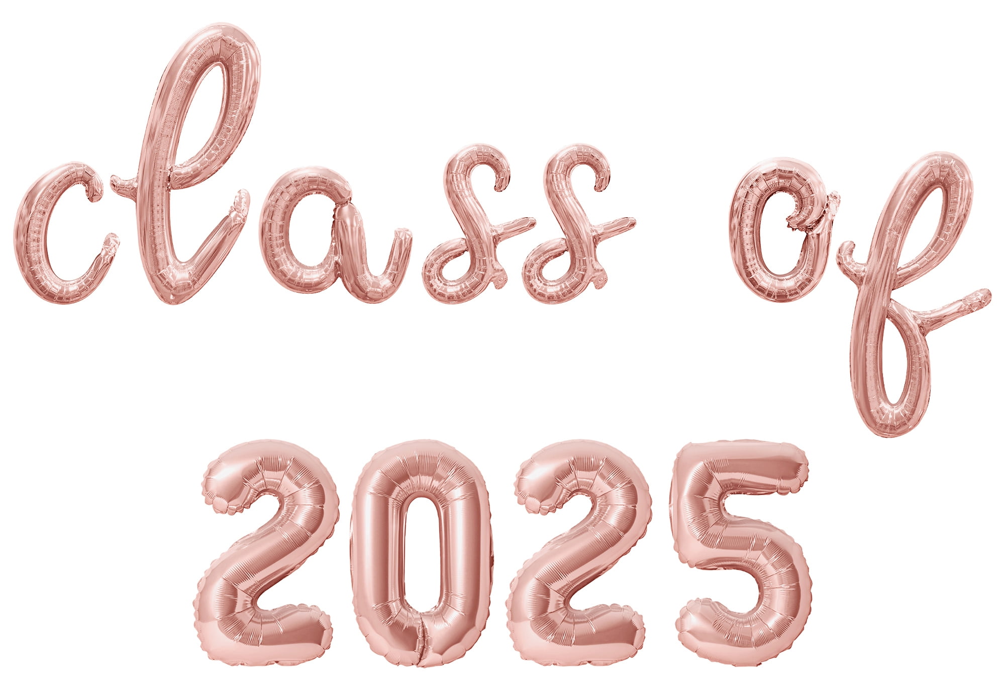 Cursive Script Letter Balloons - CLASS OF 2025 16" Inch Alphabet ...