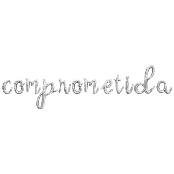 Cursive Script Letter Balloons - COMPROMETIDA 16" Inch Alphabet Letters ...