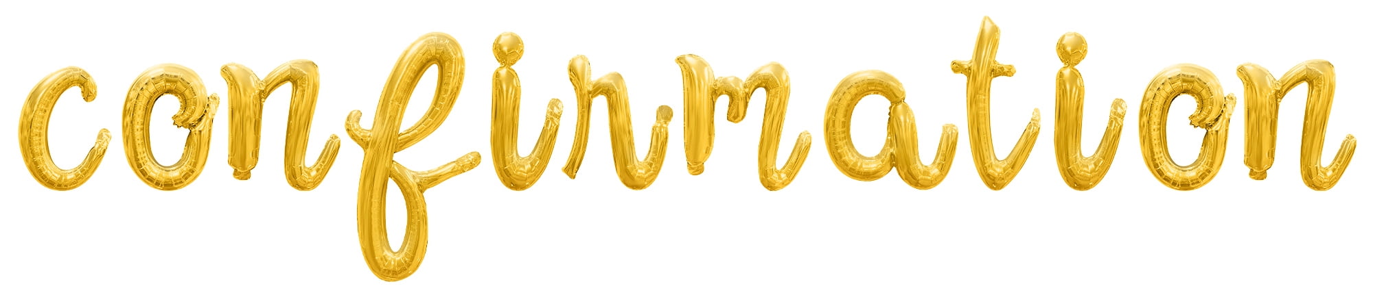 Cursive Script Letter Balloons - CONFIRMATION 16" Inch Alphabet Letters ...