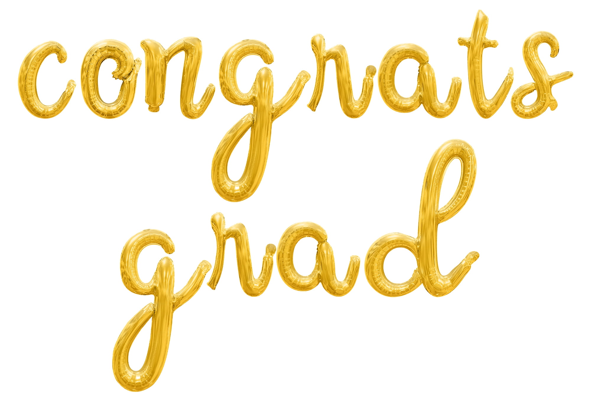 Cursive Script Letter Balloons - CONGRATS GRAD 16" Inch Alphabet ...