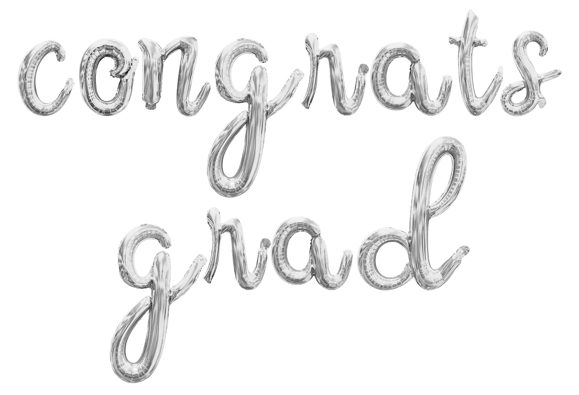 Cursive Script Letter Balloons - CONGRATS GRAD 16" Inch Alphabet ...