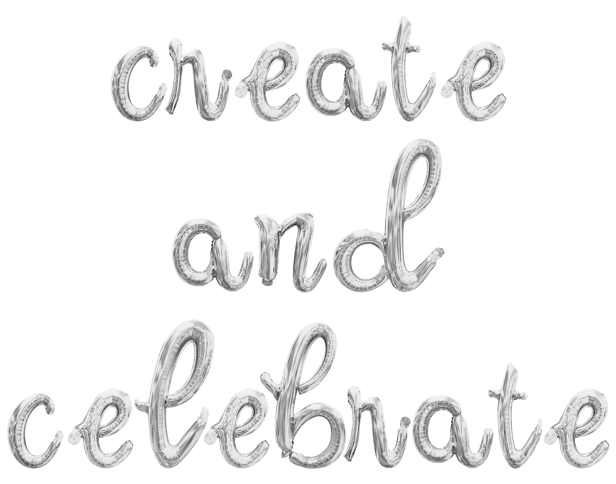 Cursive Script Letter Balloons - CREATE AND CELEBRATE 16" Inch Alphabet ...