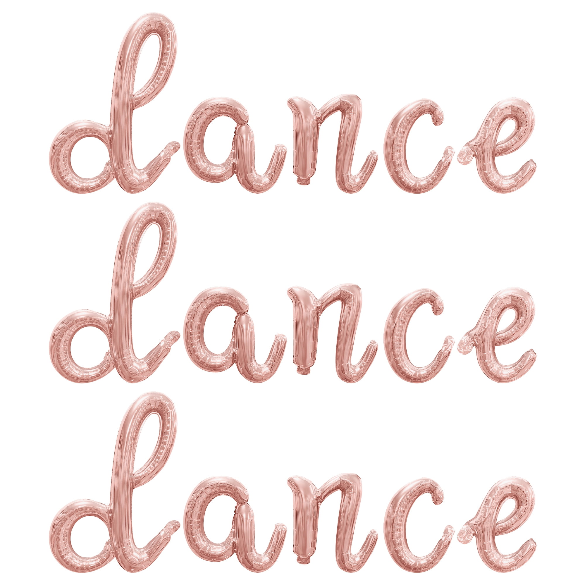 Cursive Script Letter Balloons - DANCE DANCE DANCE 16" Inch Alphabet ...